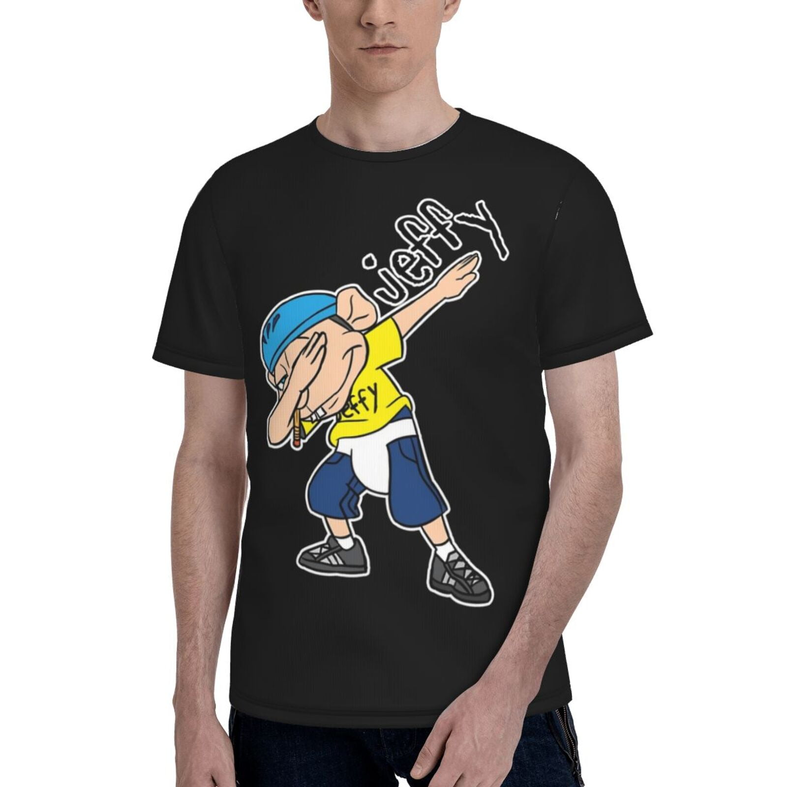 Sml Jeffy Men's T Shirt 3D Graphic Hip Hop Unisex Tees Tops Casual ...