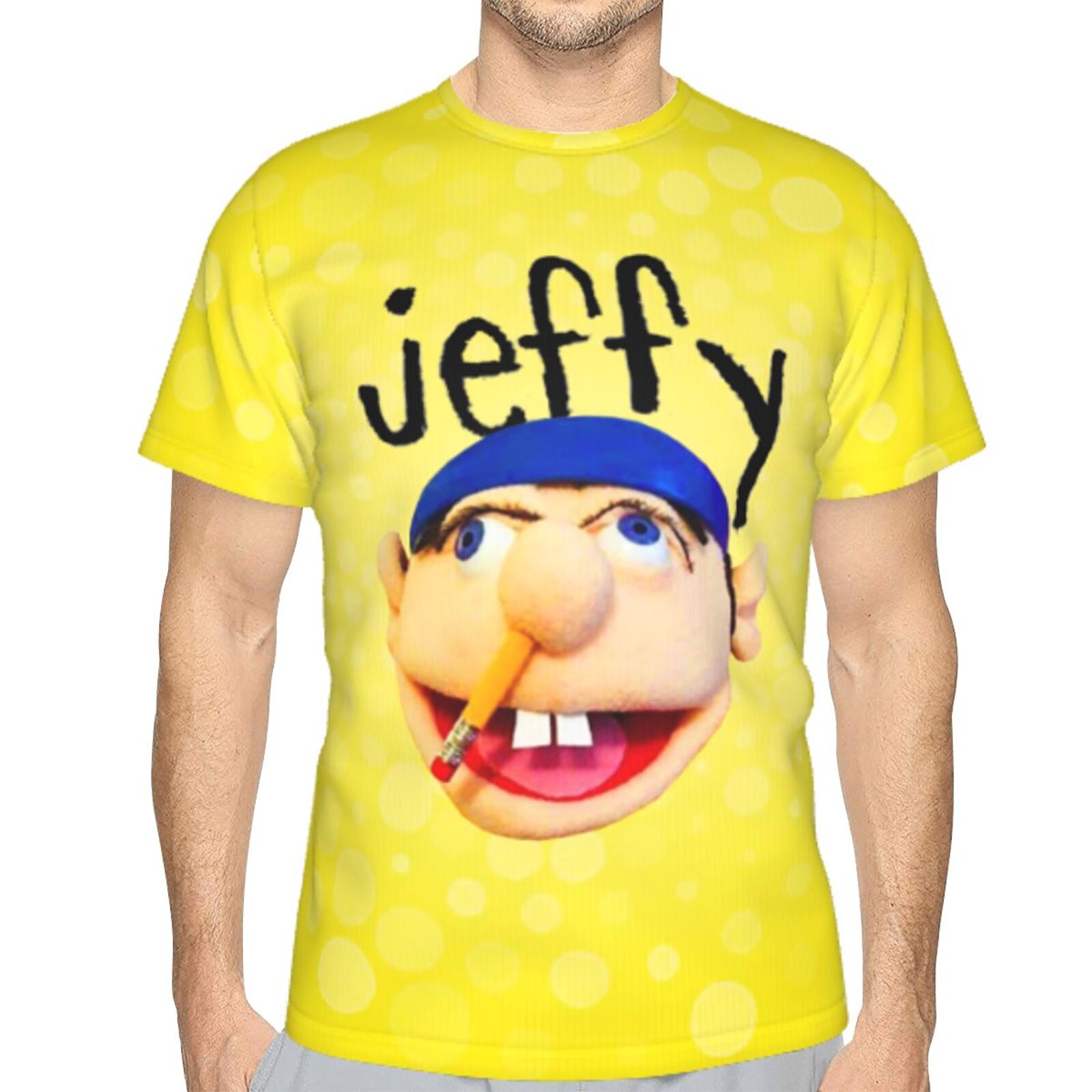 Sml Jeffy Shirt 3d Printed T Shirt Crewneck Short Sleeve Top Tees For ...