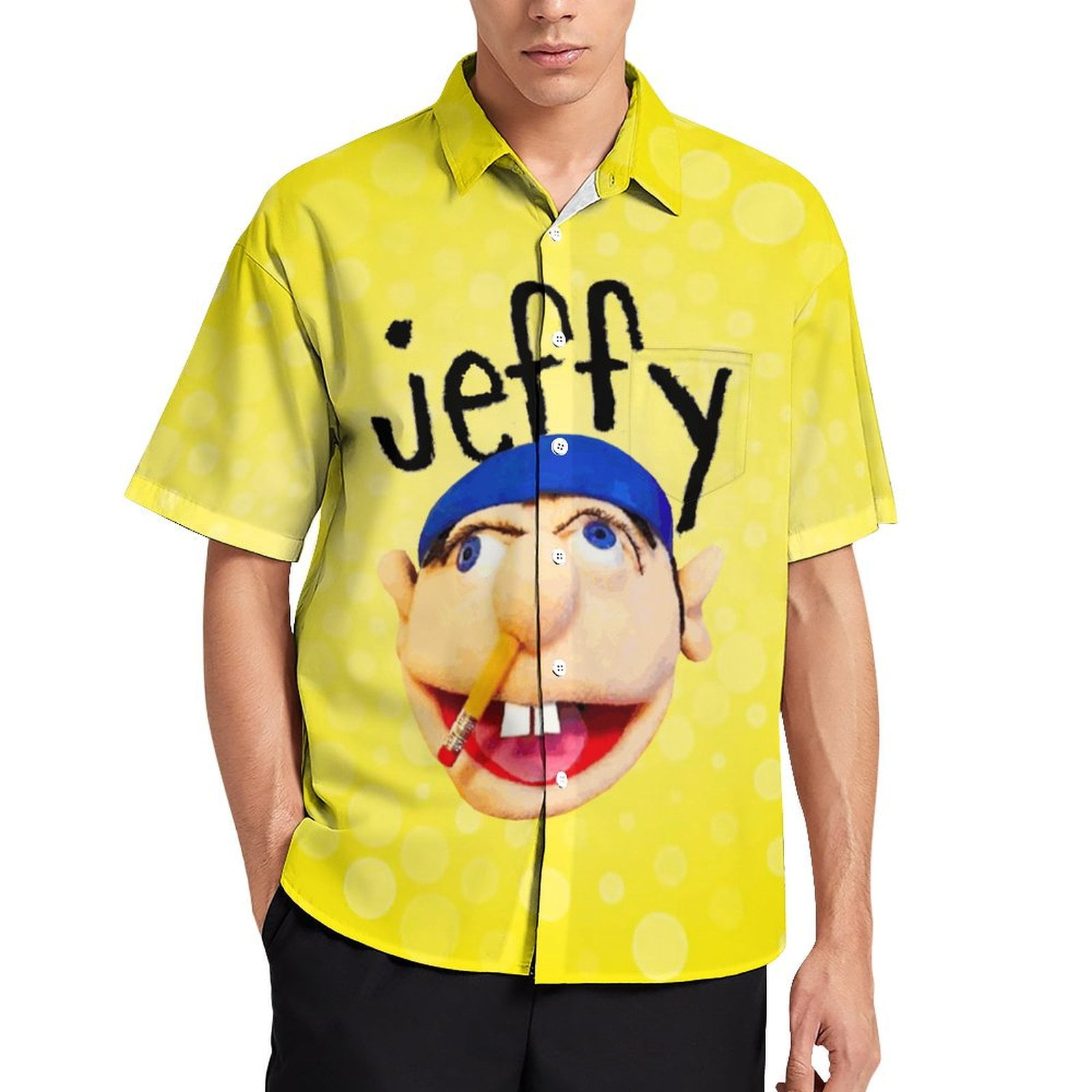 Sml Jeffy Sml Jeffy Men's Hawaiian Shirt Short Sleeve Button Down ...