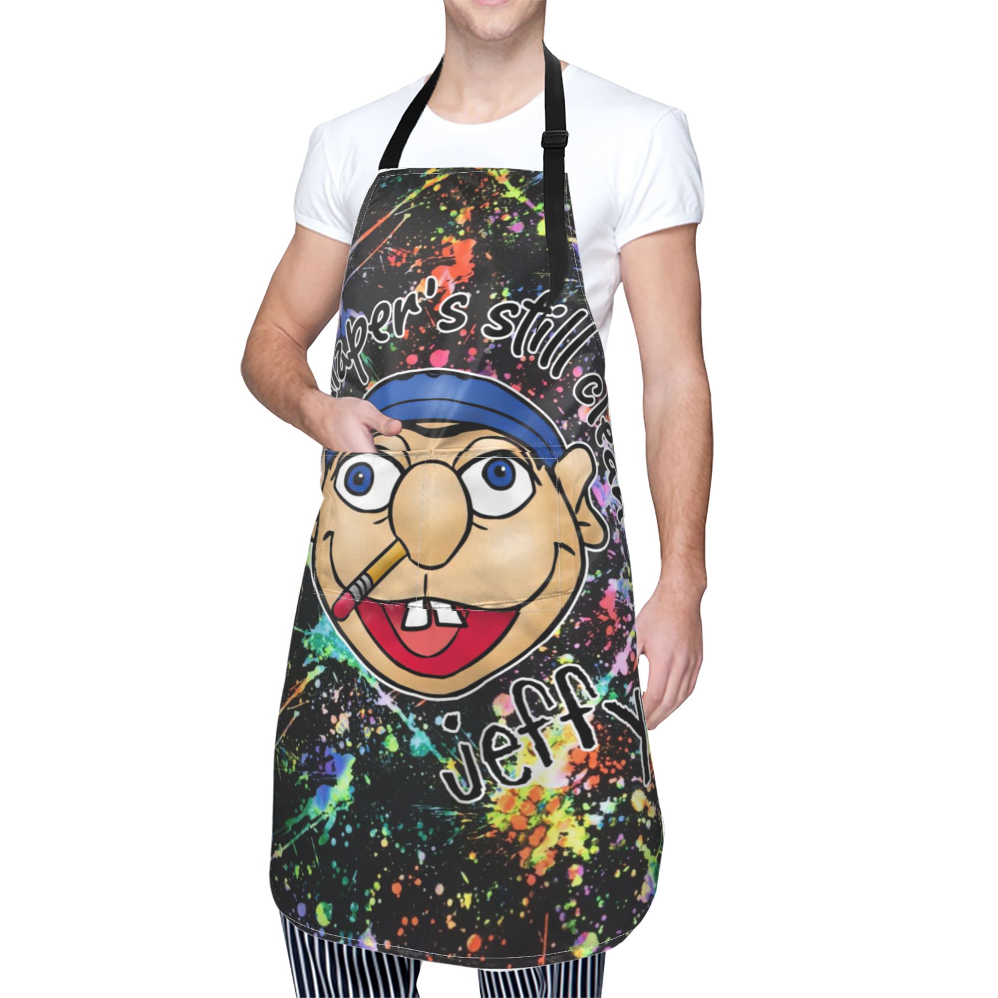 Sml Jeffy Waterproof Apron with 2 Pockets for Men Women, Adjustable ...