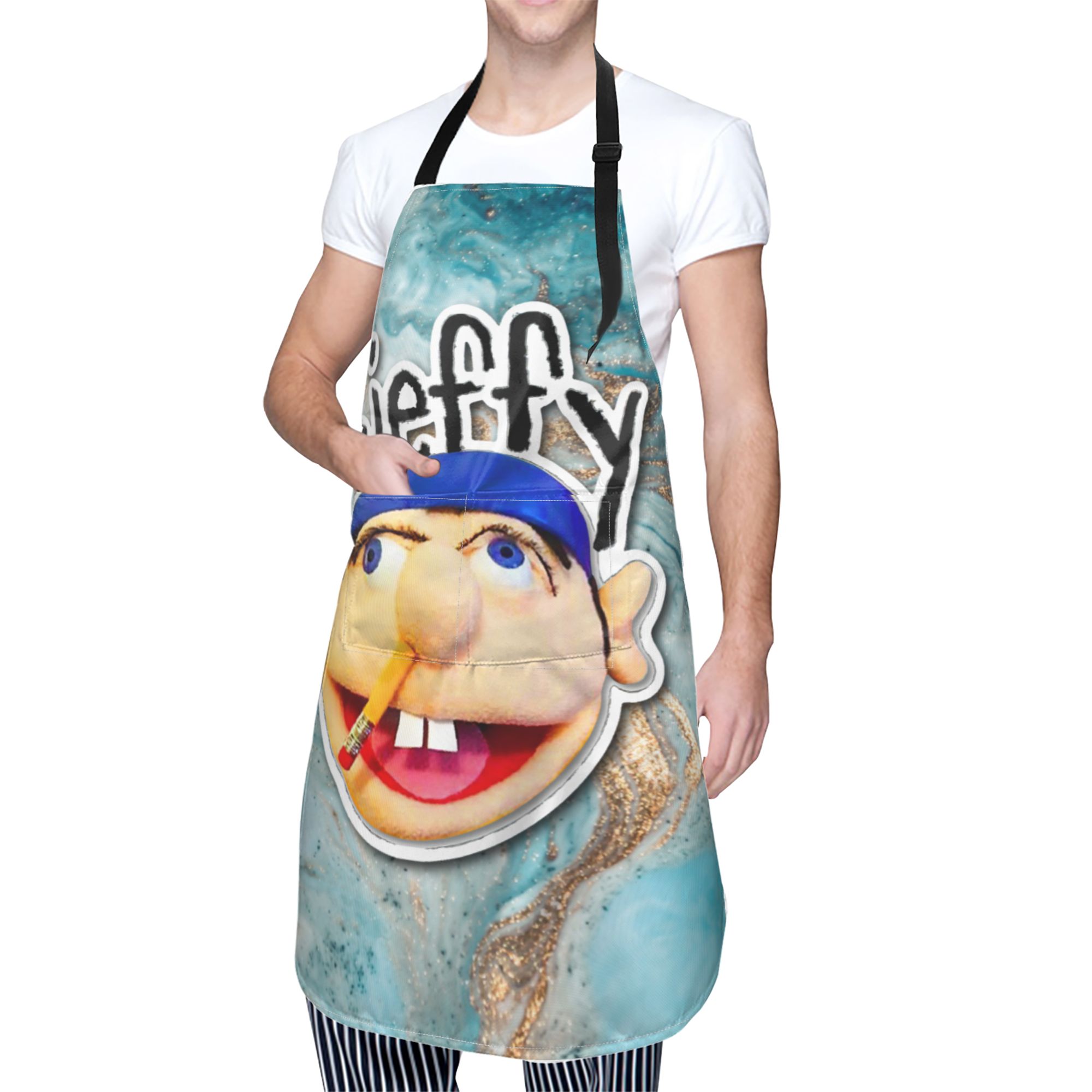 Sml Jeffy Waterproof Apron with 2 Pockets for Men Women, Adjustable ...