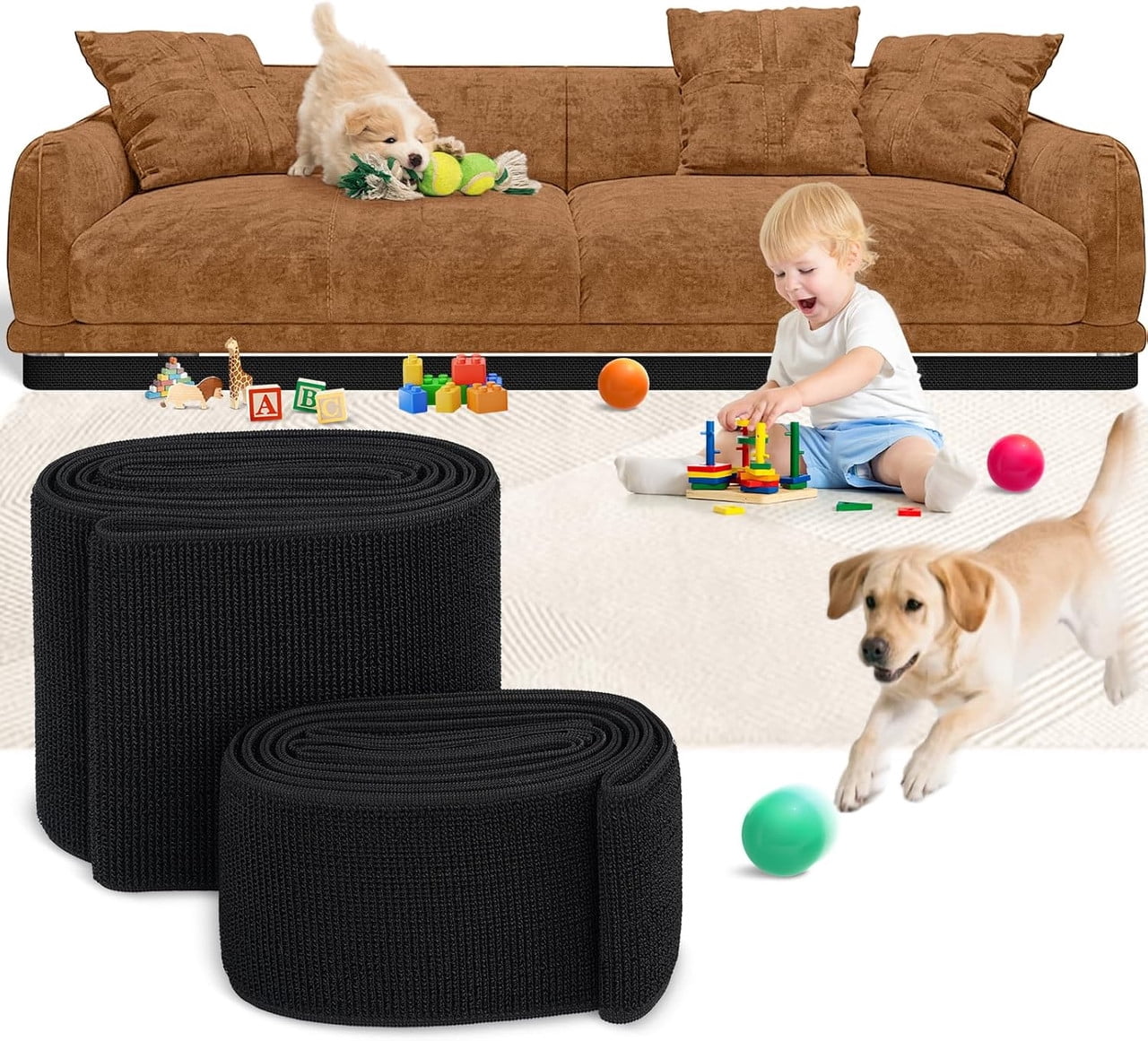 Smlper 123 inch x 3inch Under Couch Blocker for Kids and Pet Toys, Toy ...