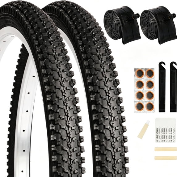Smlper 2 Pack 24" x 1.95" Mountain Bike Tire Set, 24 inch Folding ...
