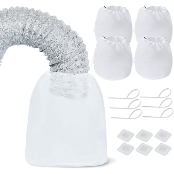 Smlper 4 Set Dryer Vent Lint Catcher Bags, Lint Trap Catcher and Filter ...