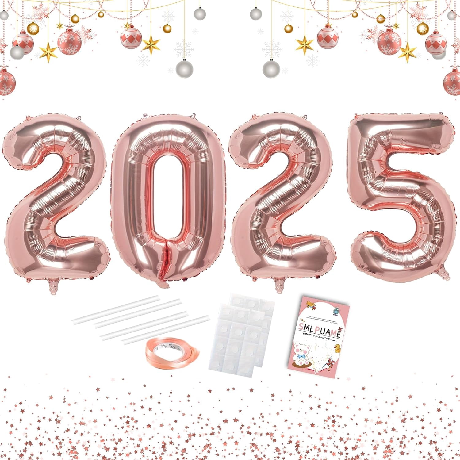 Smlpuame 2025 Balloons Pink Huge Foil Number Balloons for 2025 New ...
