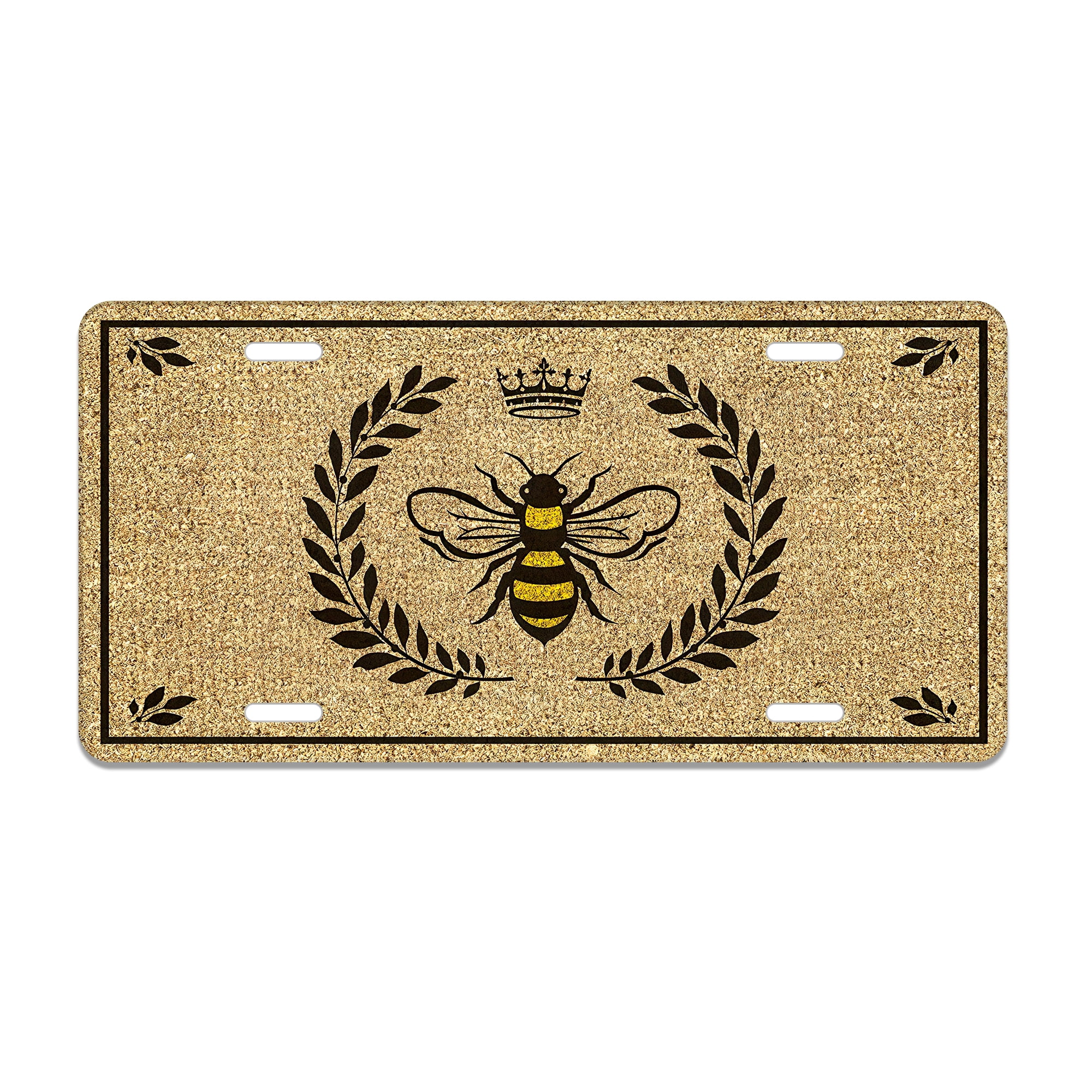 Smoaffly Bee King License Plate Decorative Car Front, Metal Car Plate ...