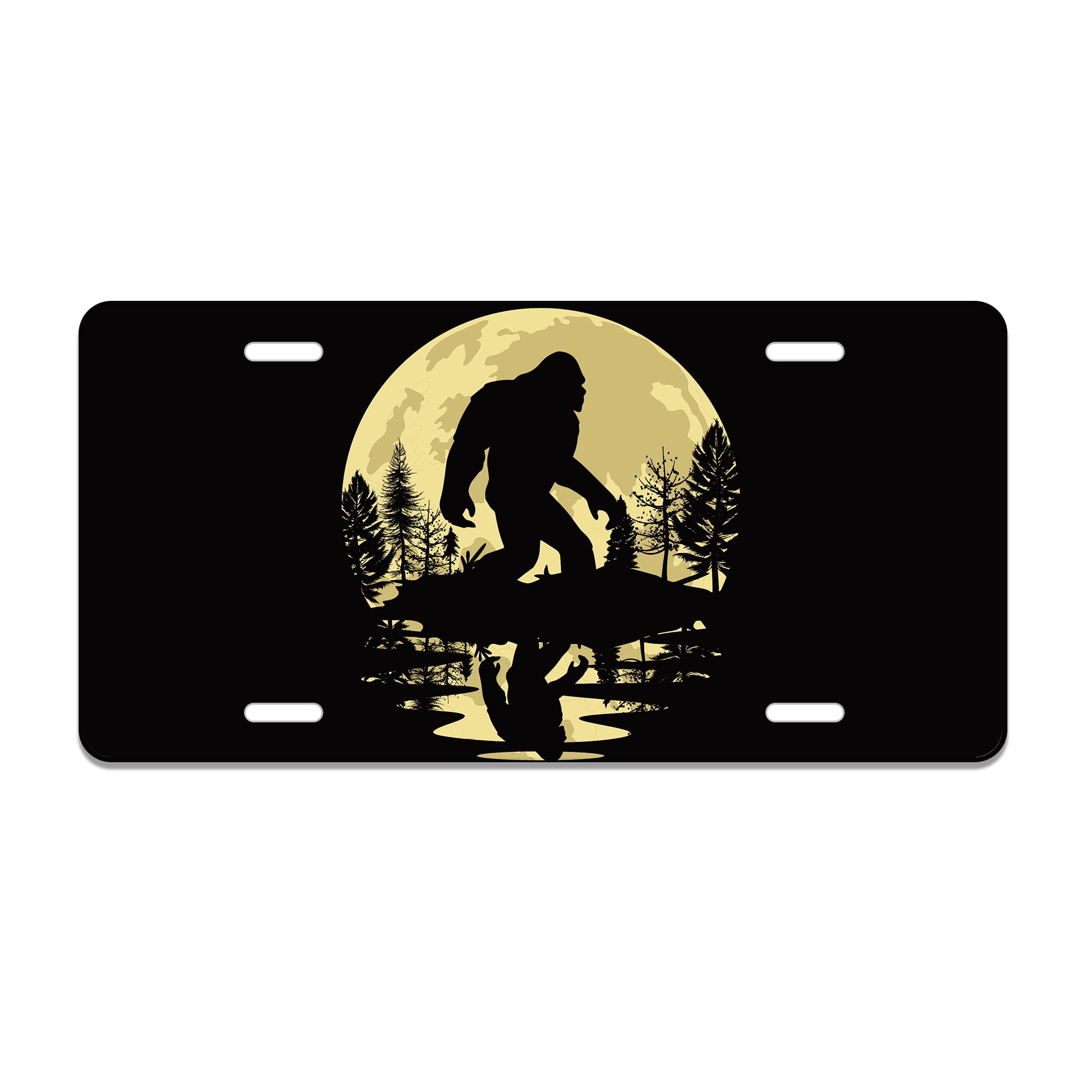 Smoaffly Bigfoot Forest Moon License Plate Decorative Car Front, Metal ...