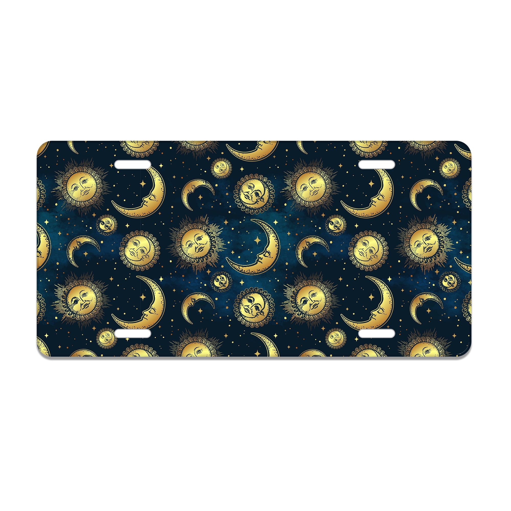 Smoaffly Boho Celestial Moon Sun License Plate Decorative Car Front ...