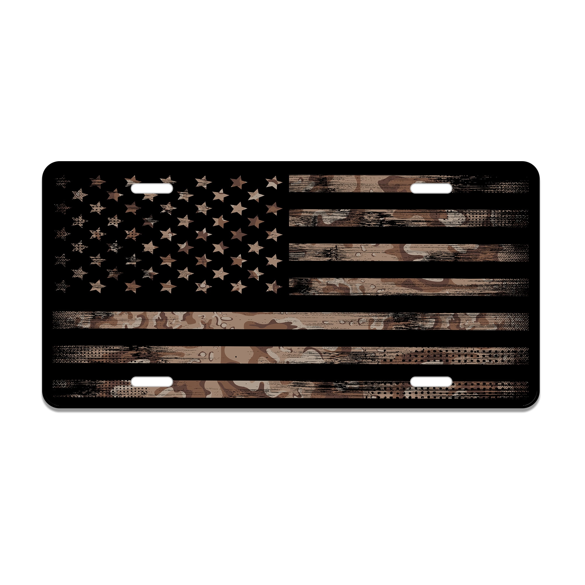 Smoaffly Camouflage American USA Flag License Plate Decorative Car ...