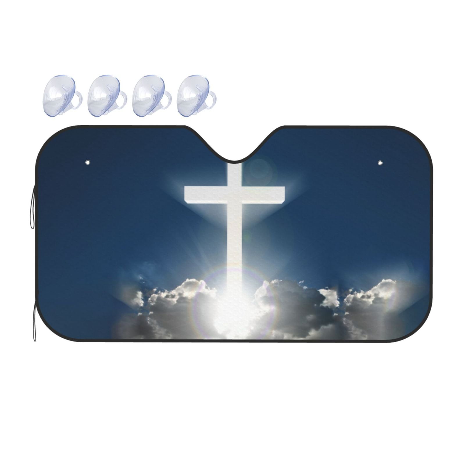 Smoaffly Cross Heaven Car Windshield Sunshade Skeleton Car Shade Blocks ...