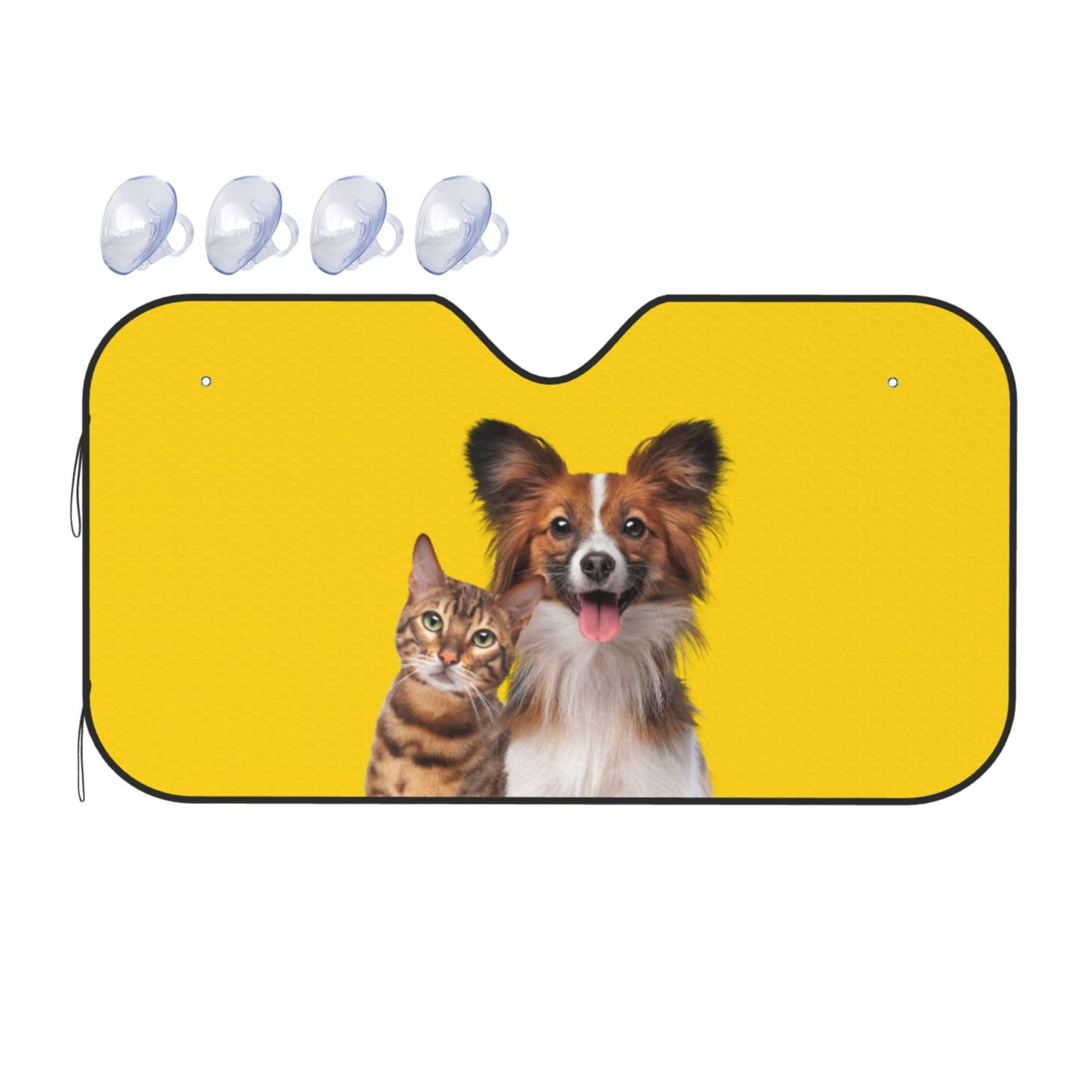 Smoaffly Cute Cat Dog Car Windshield Sunshade Skeleton Car Shade Blocks ...