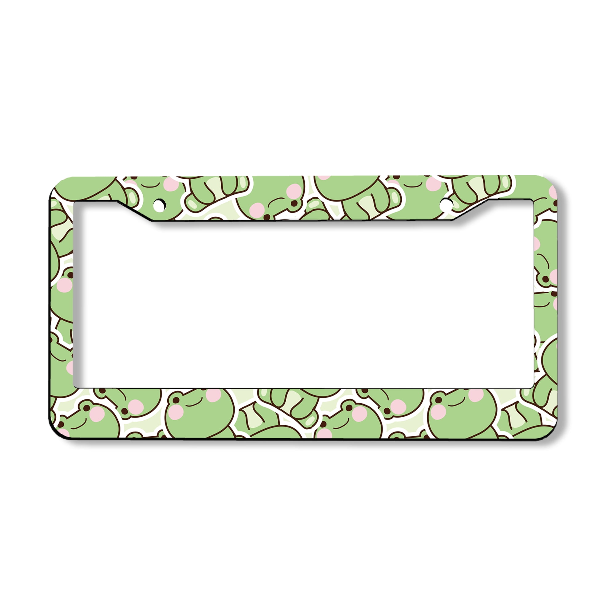Smoaffly Cute Frog License Plate Frame License Plate Colorful Stainless ...