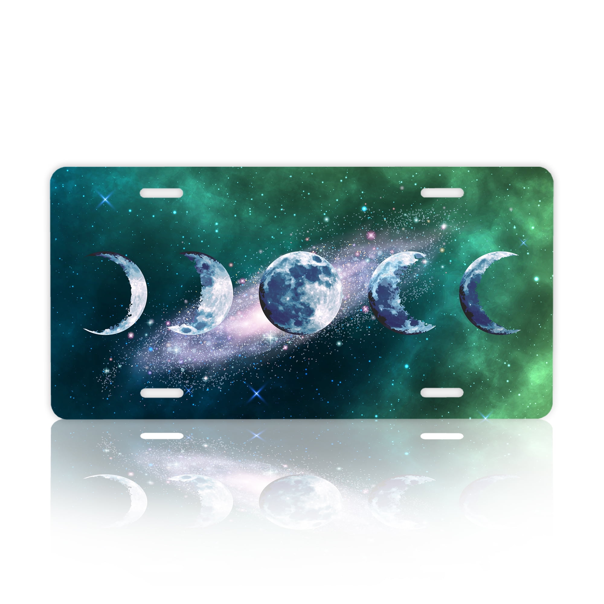 Smoaffly Front License Plate,Celestial Moon License Plates Cover Rust ...