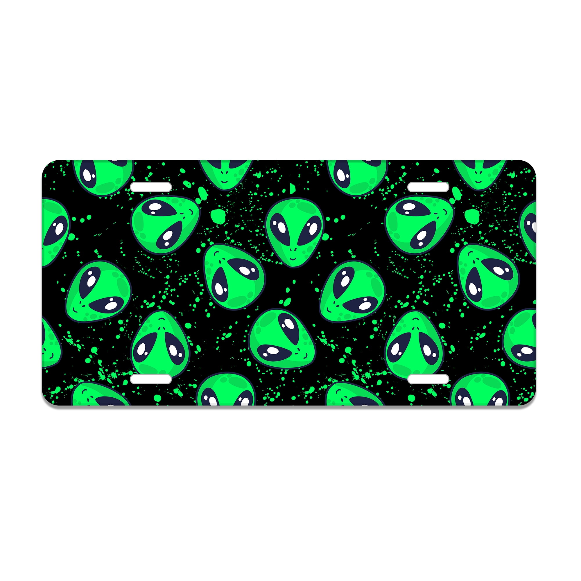 Smoaffly Green Aliens License Plate Decorative Car Front License Plate ...
