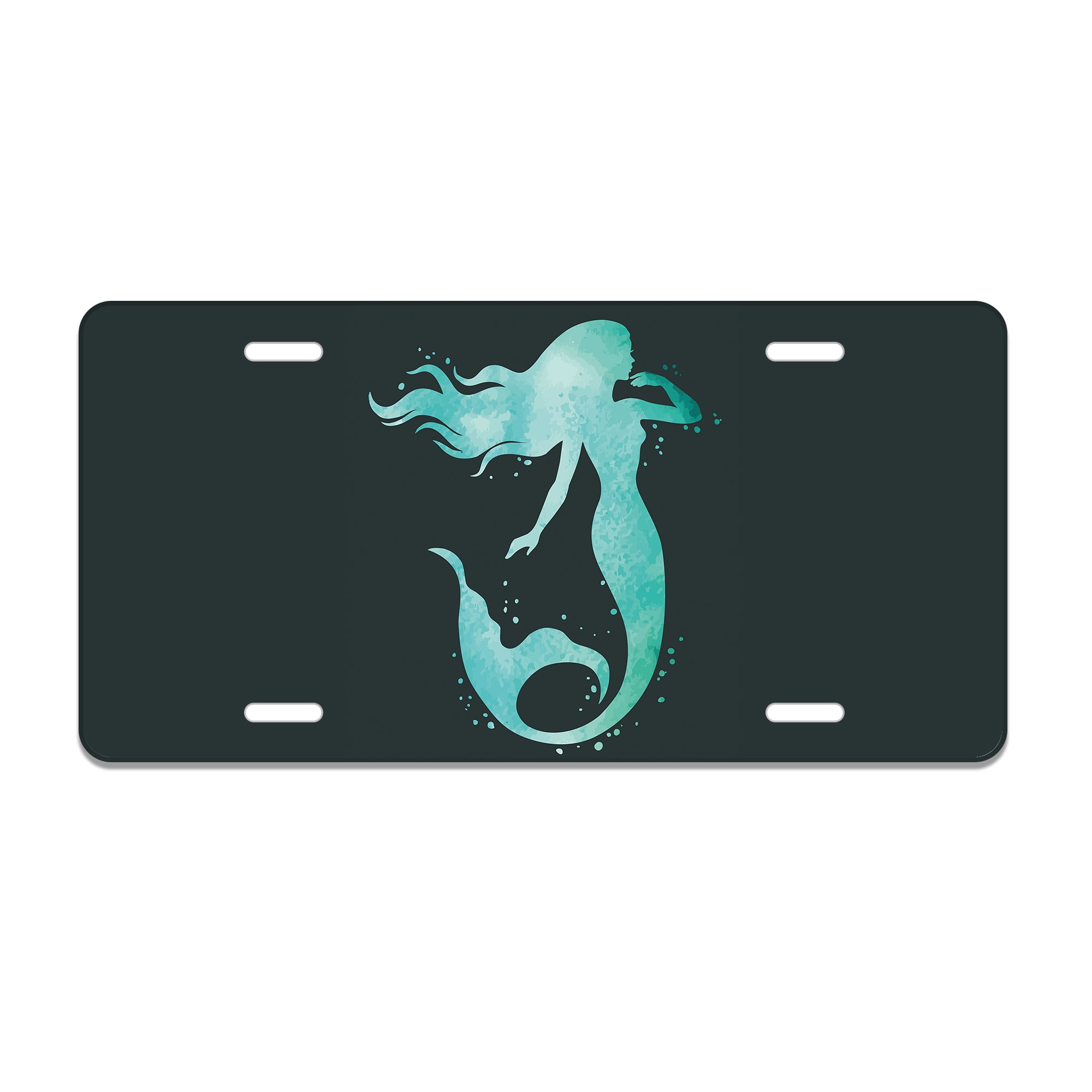 Smoaffly Green Mermaid License Plate Decorative Metal Car Plate ...