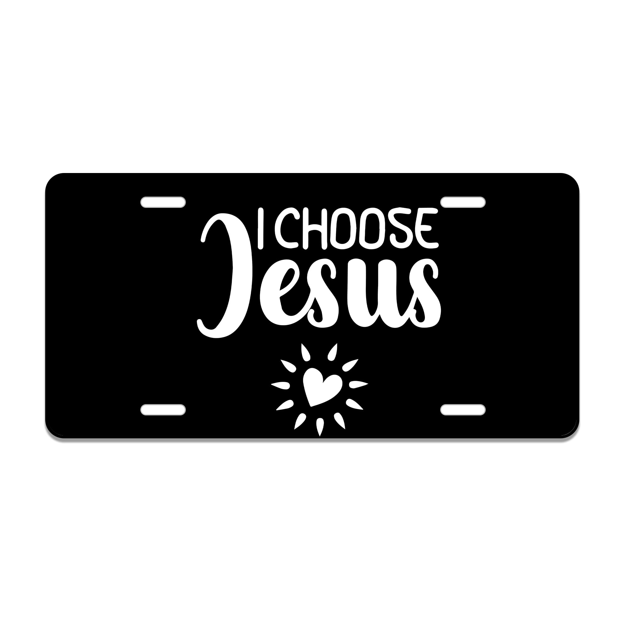 Smoaffly I Choose Jesus License Plate, Decorative Car Front License ...