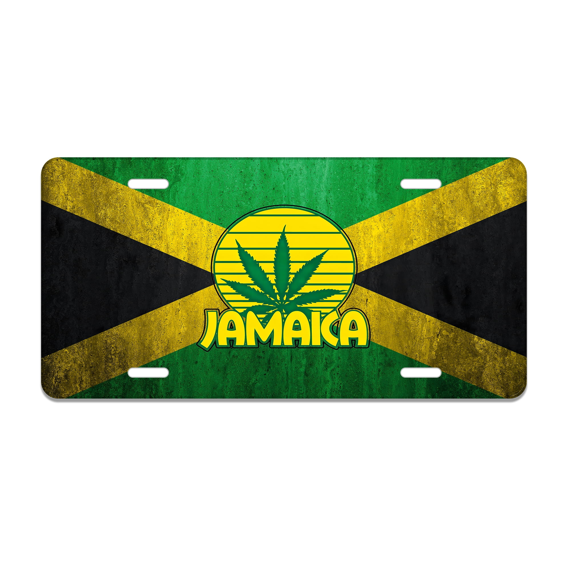 Smoaffly Jamaka License Plate Decorative Car Front, Metal Car Plate ...