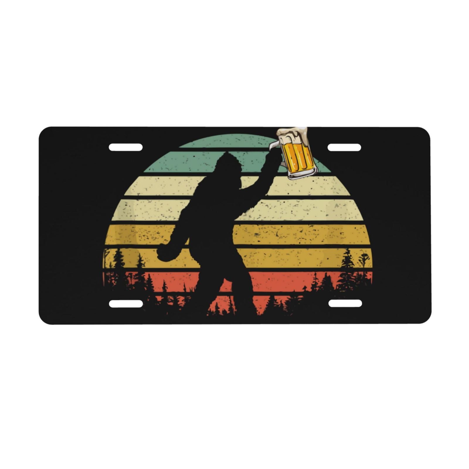 Smoaffly License Plate,Bigfoot Tree Beer Sun Decorative Car Front,Metal ...