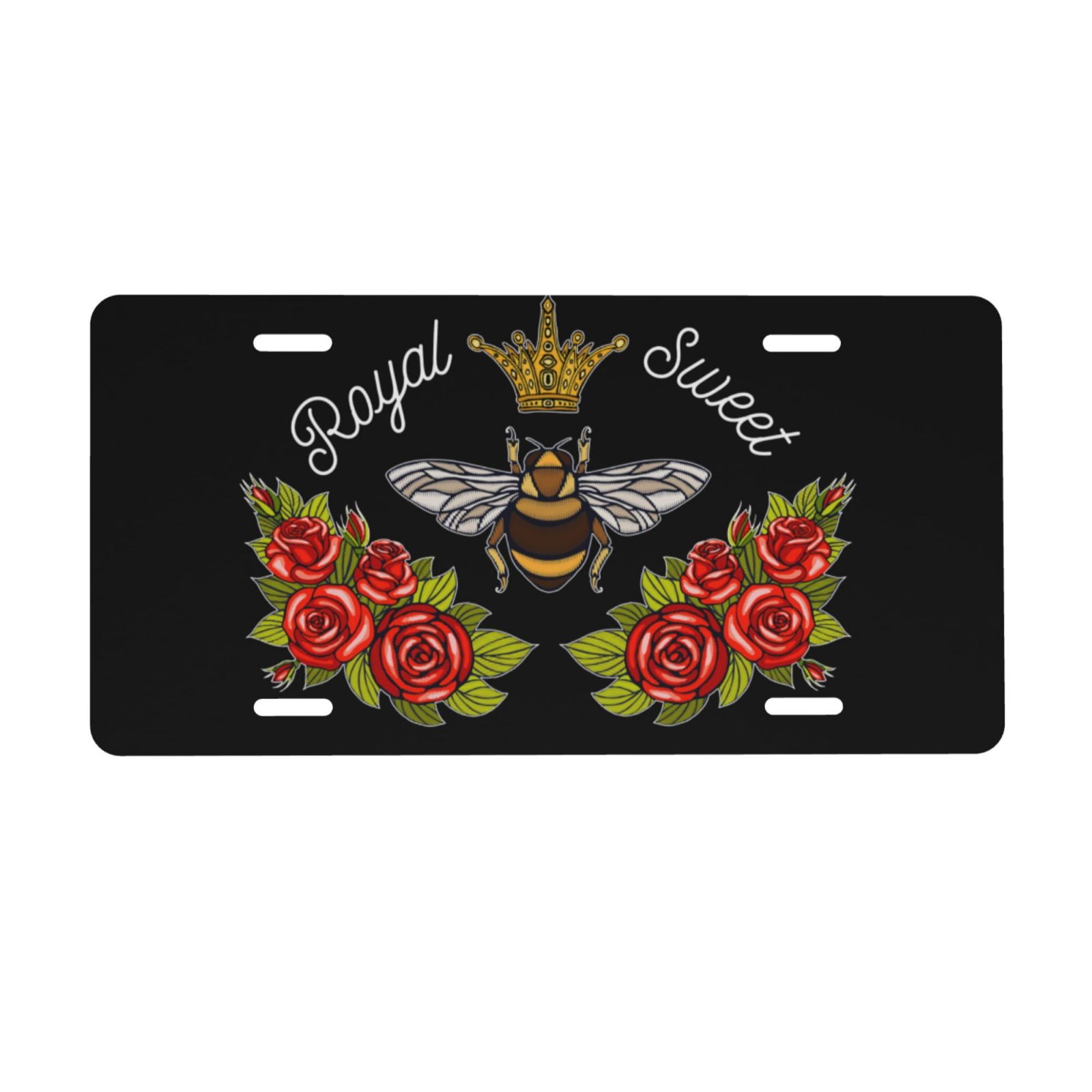 Smoaffly License Plate,Queen Bee Decorative Car Front,Metal Car Plate ...