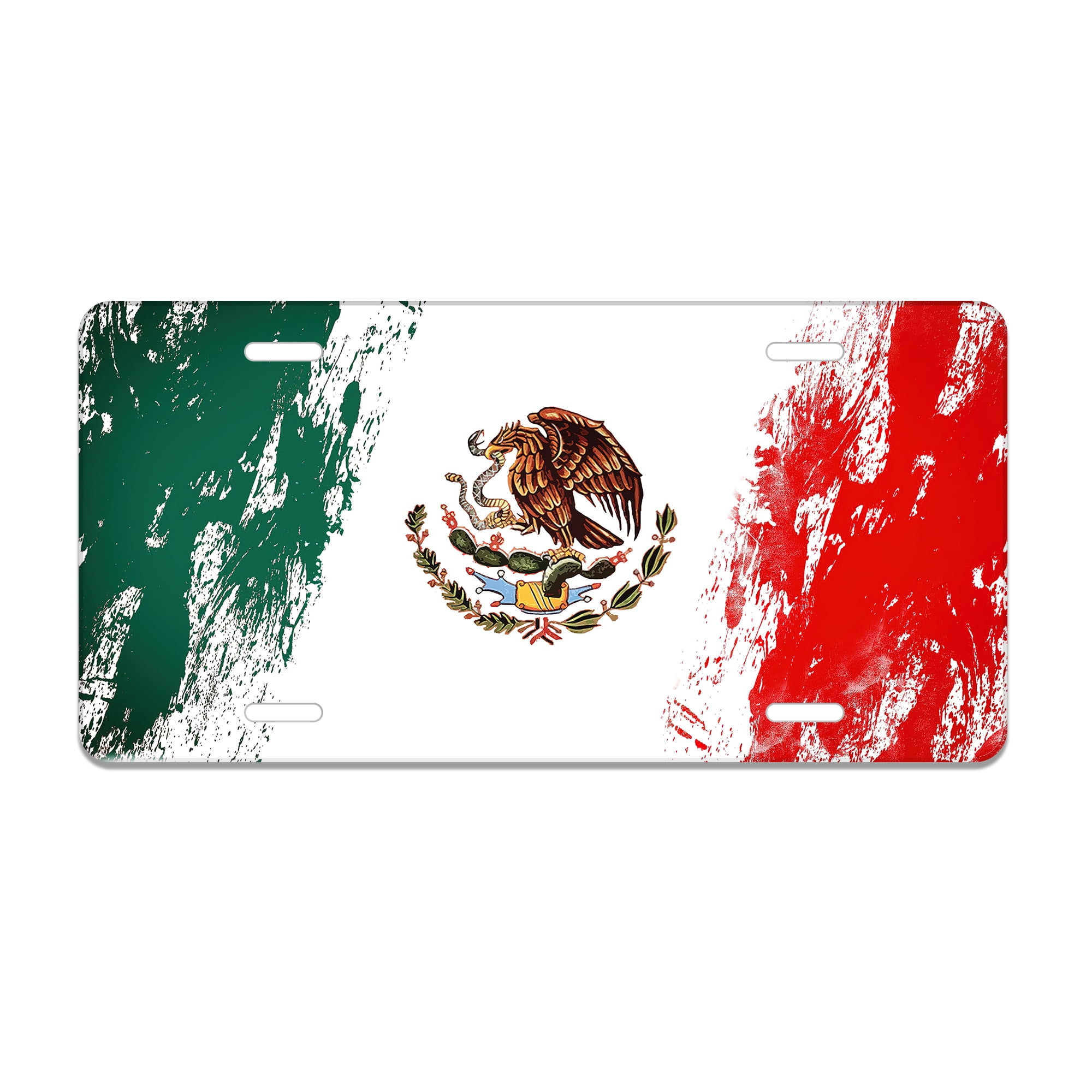 Smoaffly Mexico Flag Eagle License Plate Decorative Car Front, Metal ...
