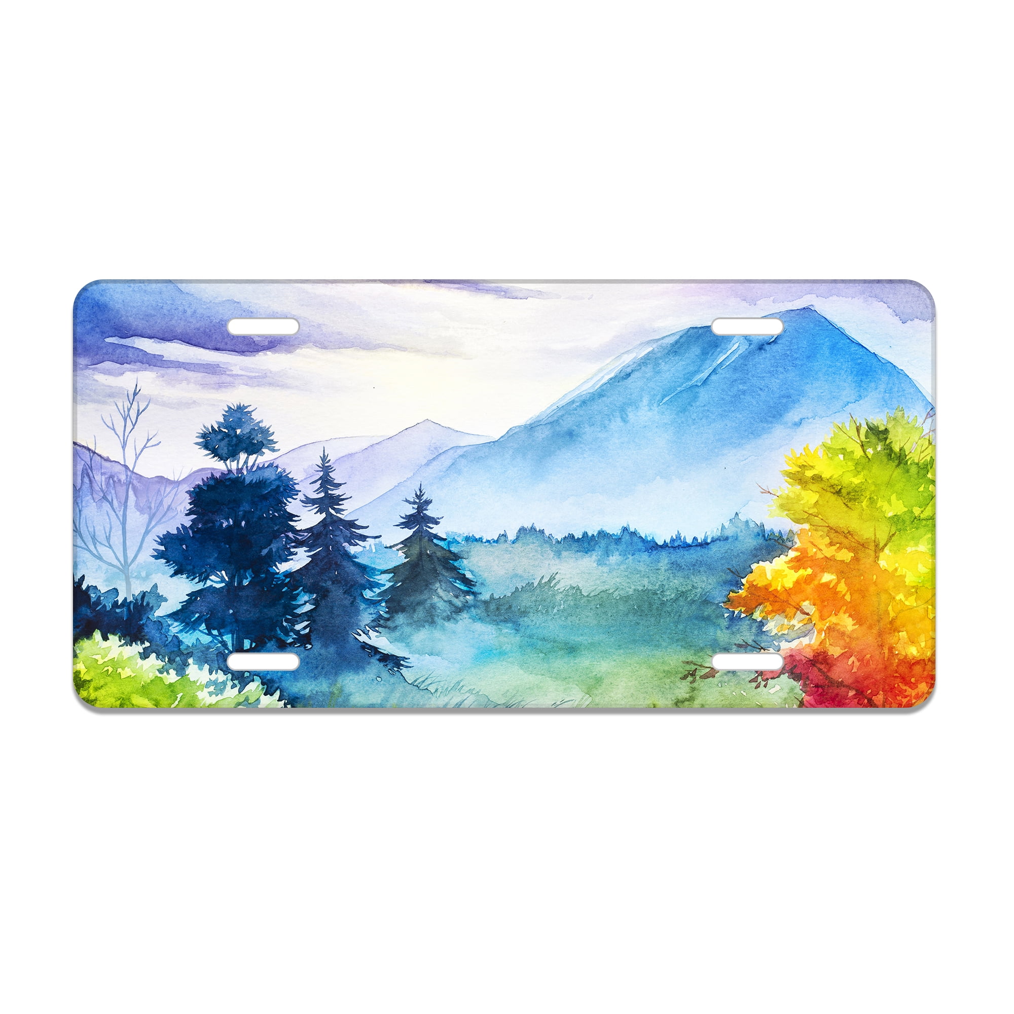 Smoaffly Mountain Decorative Car Front, Autumn Landscape Metal Car ...