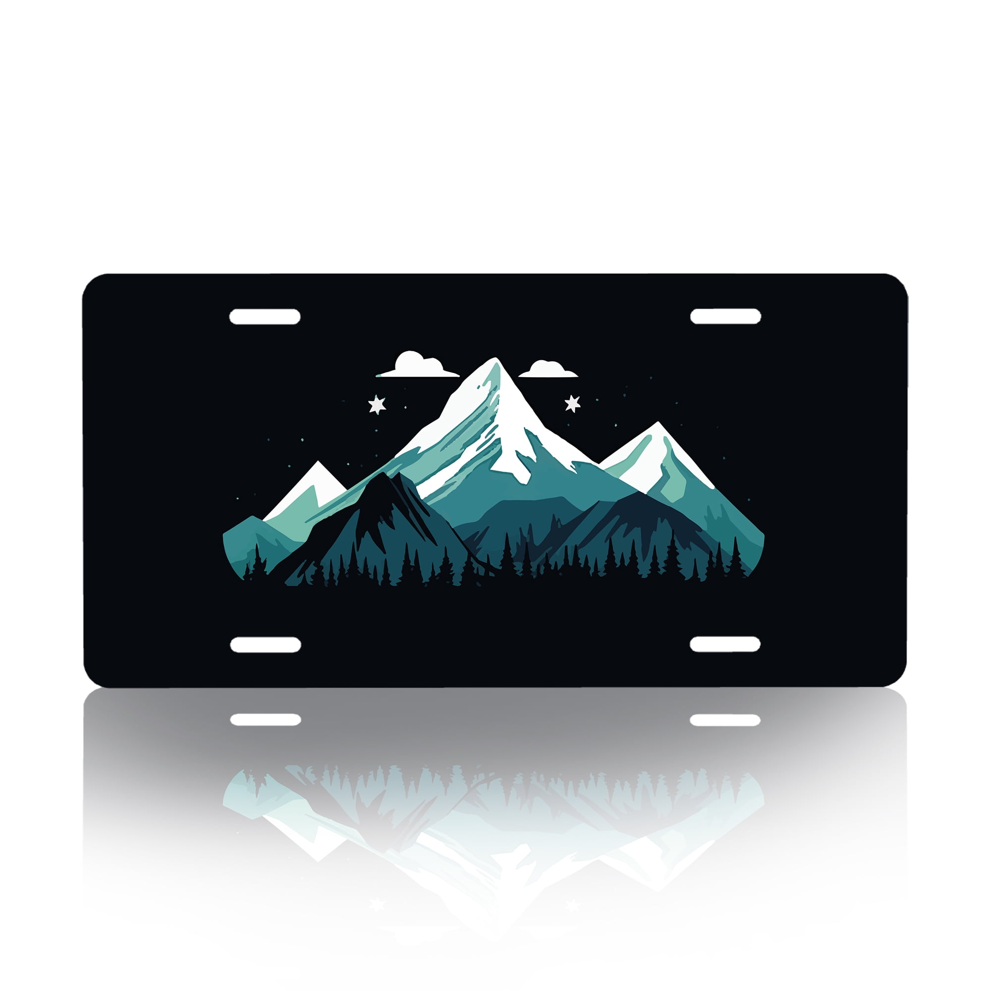 Smoaffly Mountain License Plate Forest License Plates Decorative Car ...