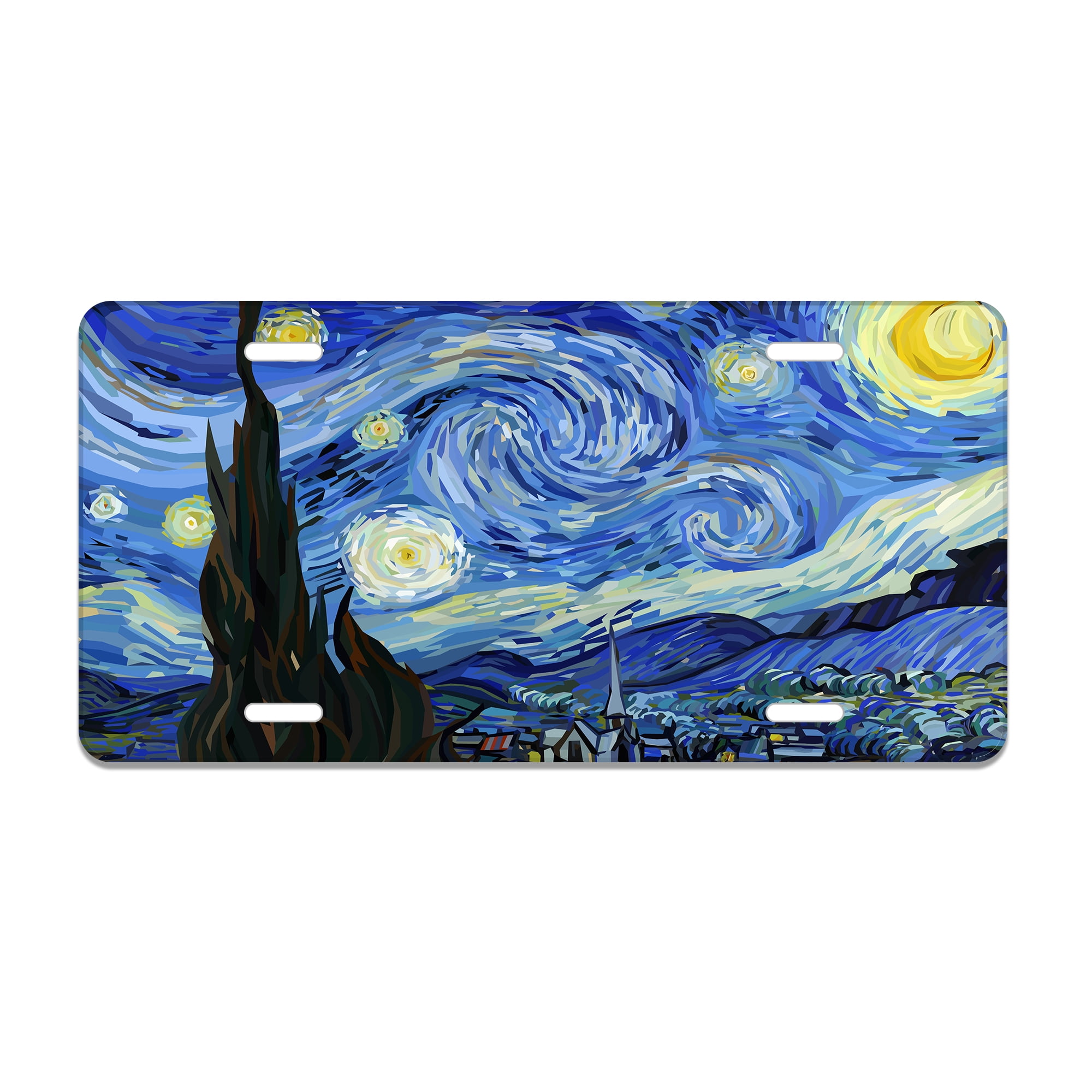 Smoaffly Mountain With Sun License Plate Decorative Car Front, Metal ...