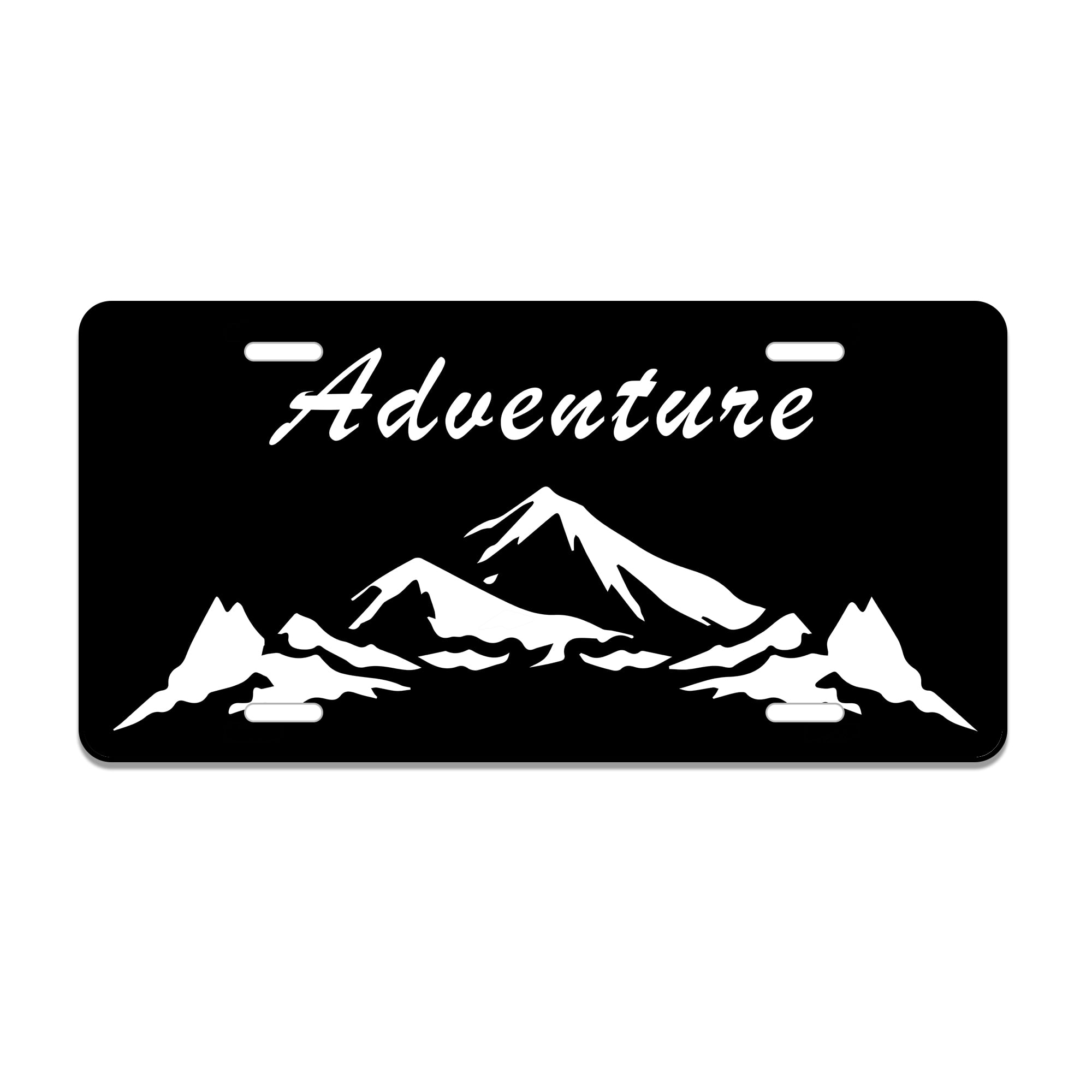 Smoaffly Mountains Adventure License Plate Decorative Car Front, Metal ...