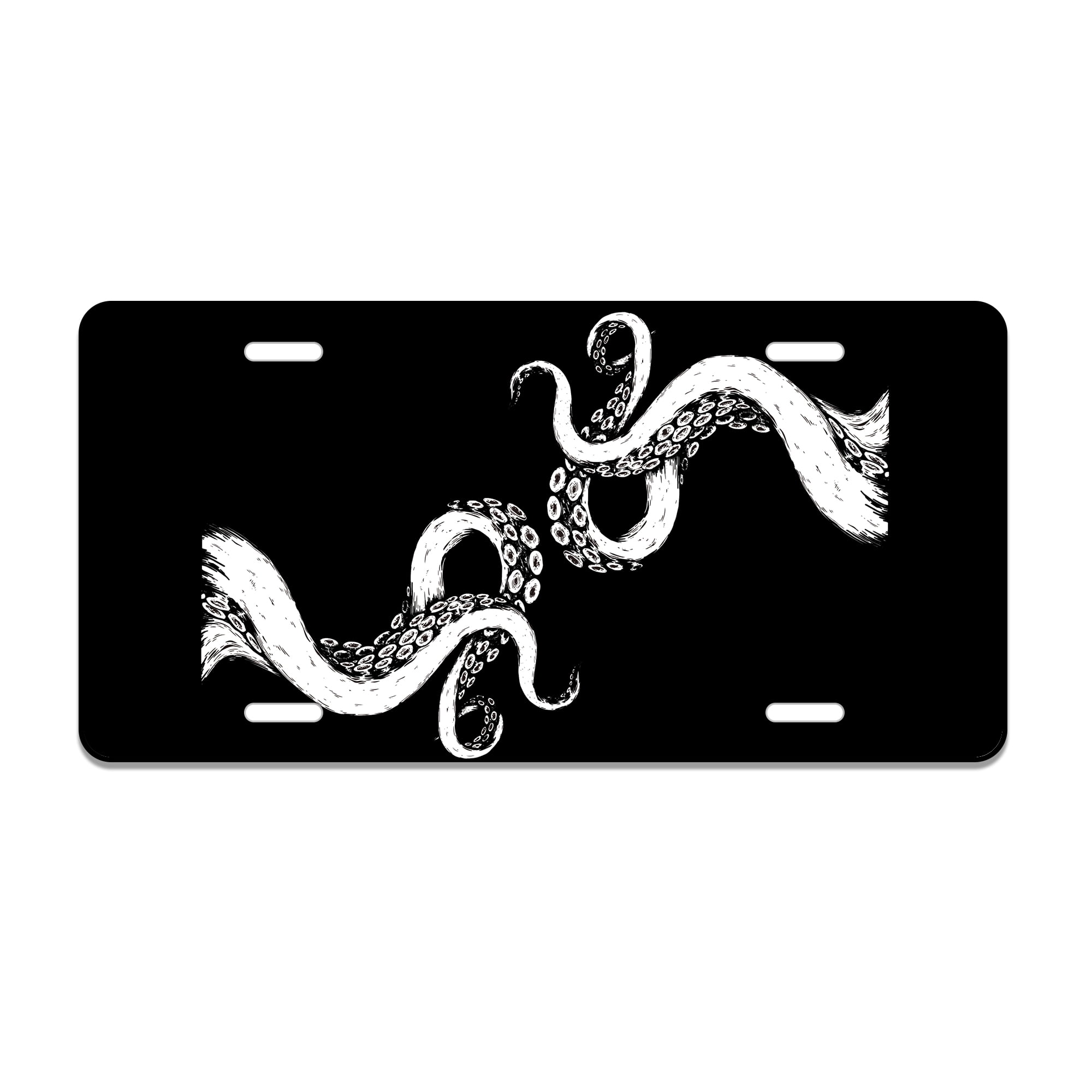 Smoaffly Octopus Art License Plate Decorative Car Front License Plates ...