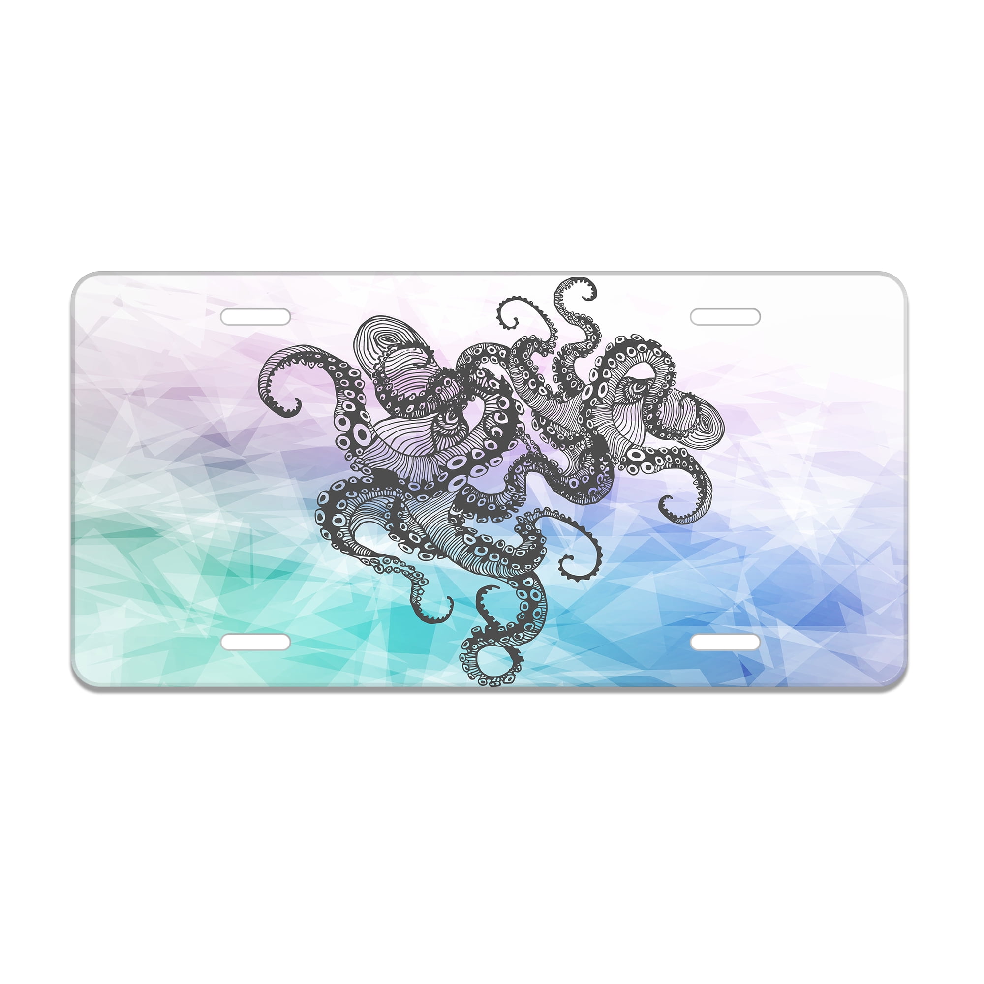 Smoaffly Octopus License Plate Decorative Car Front License Plate Cover ...