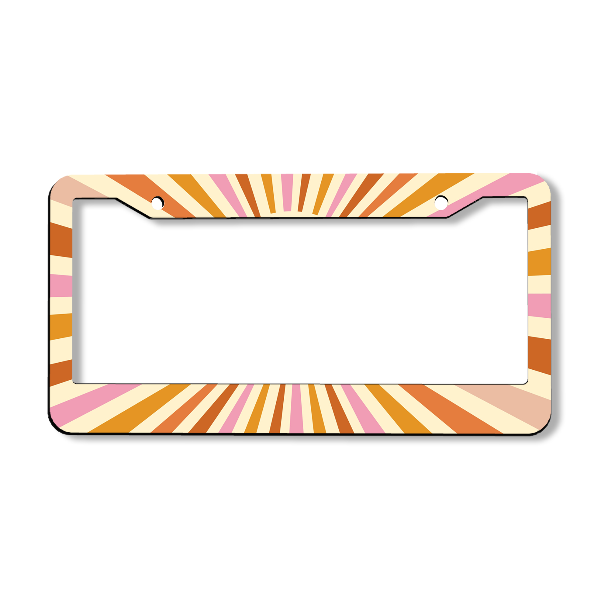 Smoaffly Retro Boho Sun Burst License Plate Frame License Plate ...