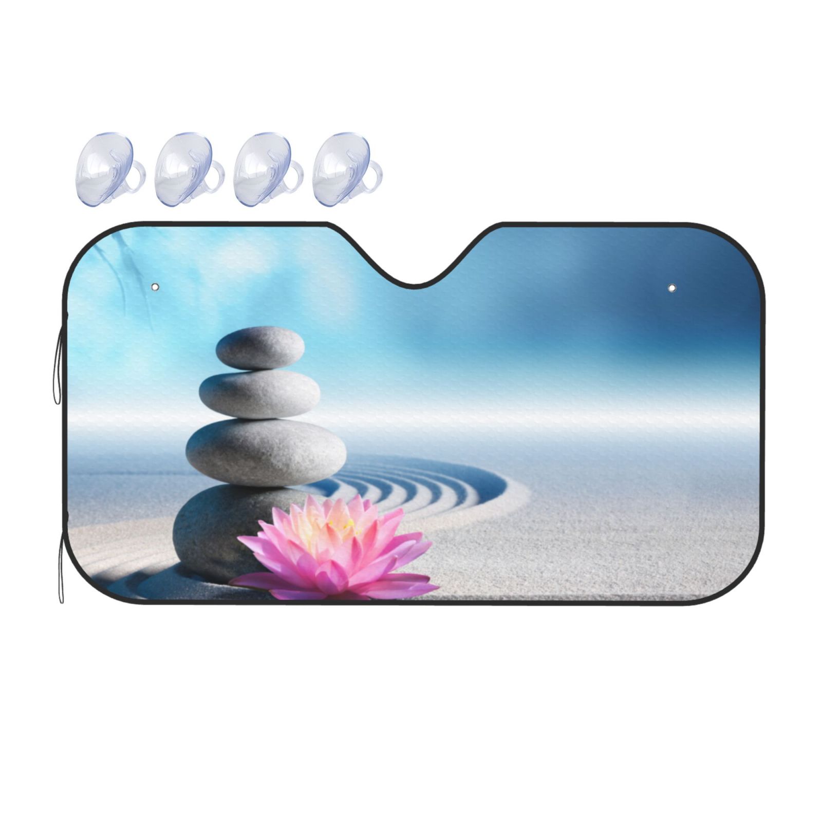 Smoaffly Sand, Lily Spa Stones Car Windshield Sunshade Skeleton Car ...