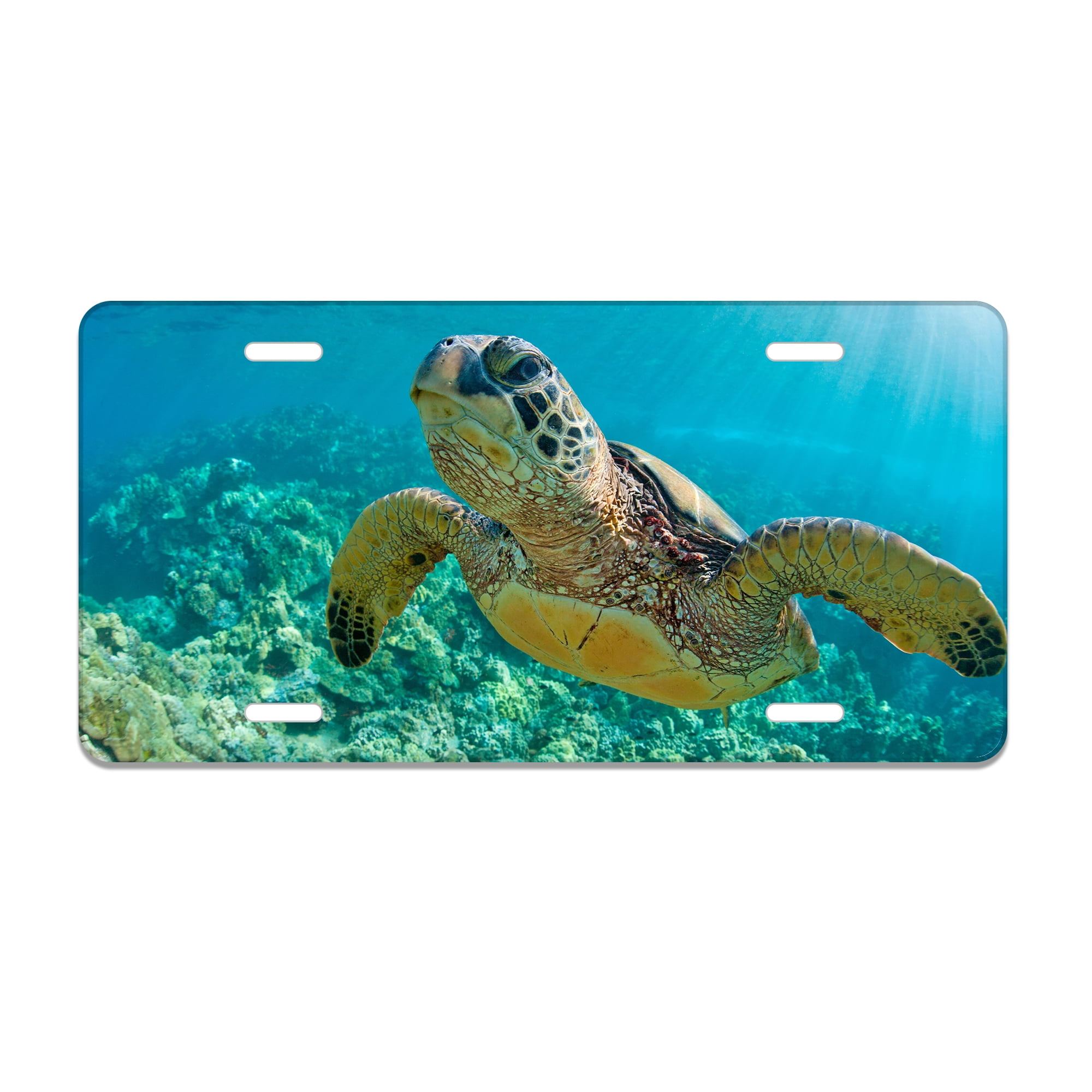 Smoaffly Sea Turtle Floating License Plate Decorative Car Front License ...