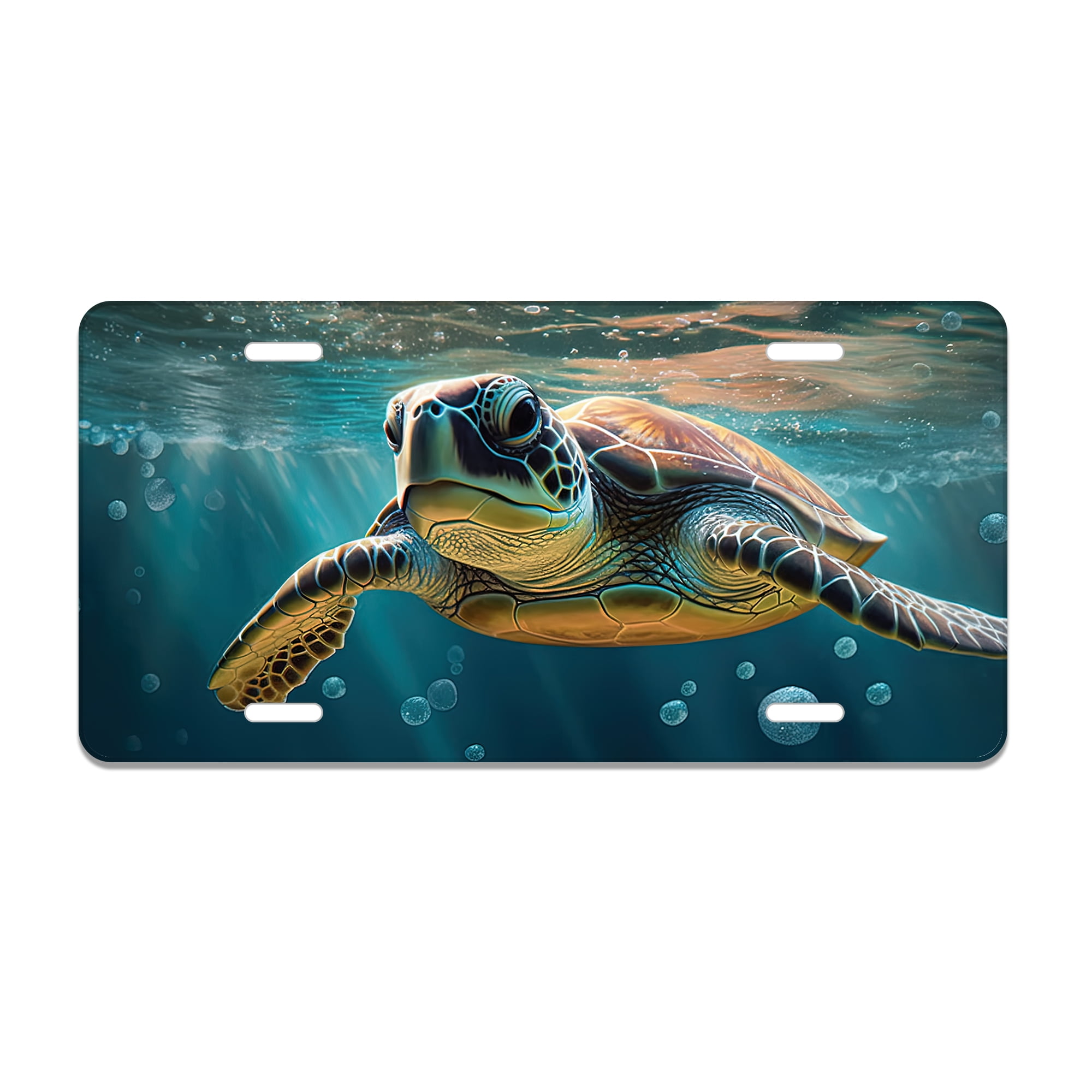 Smoaffly Sea Turtle License Plate Decorative Car Front, Metal Car Plate ...