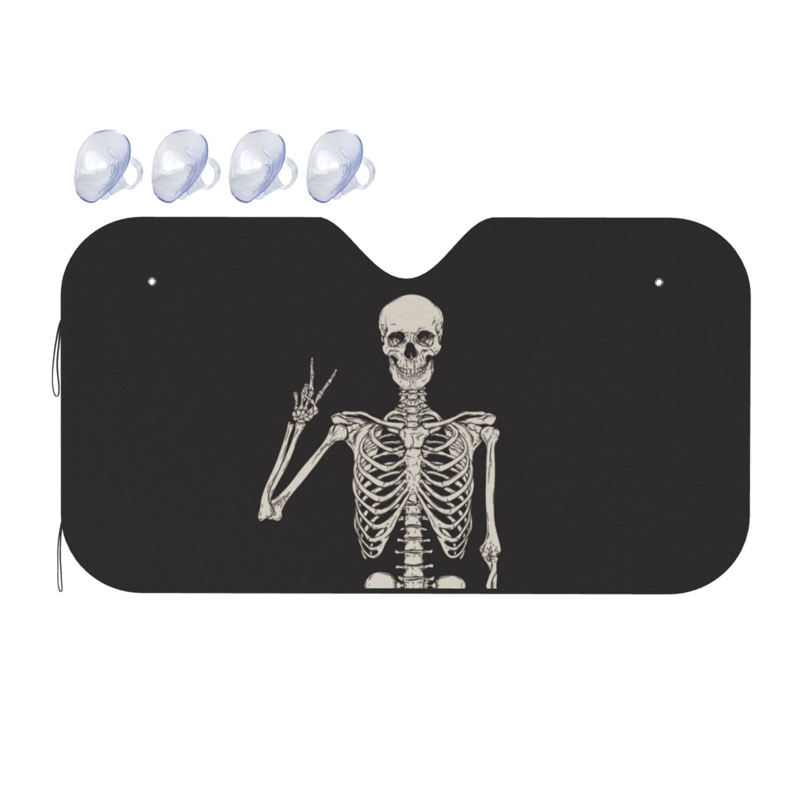 Smoaffly Skull Rock Car Windshield Sunshade Skeleton Car Shade Blocks ...