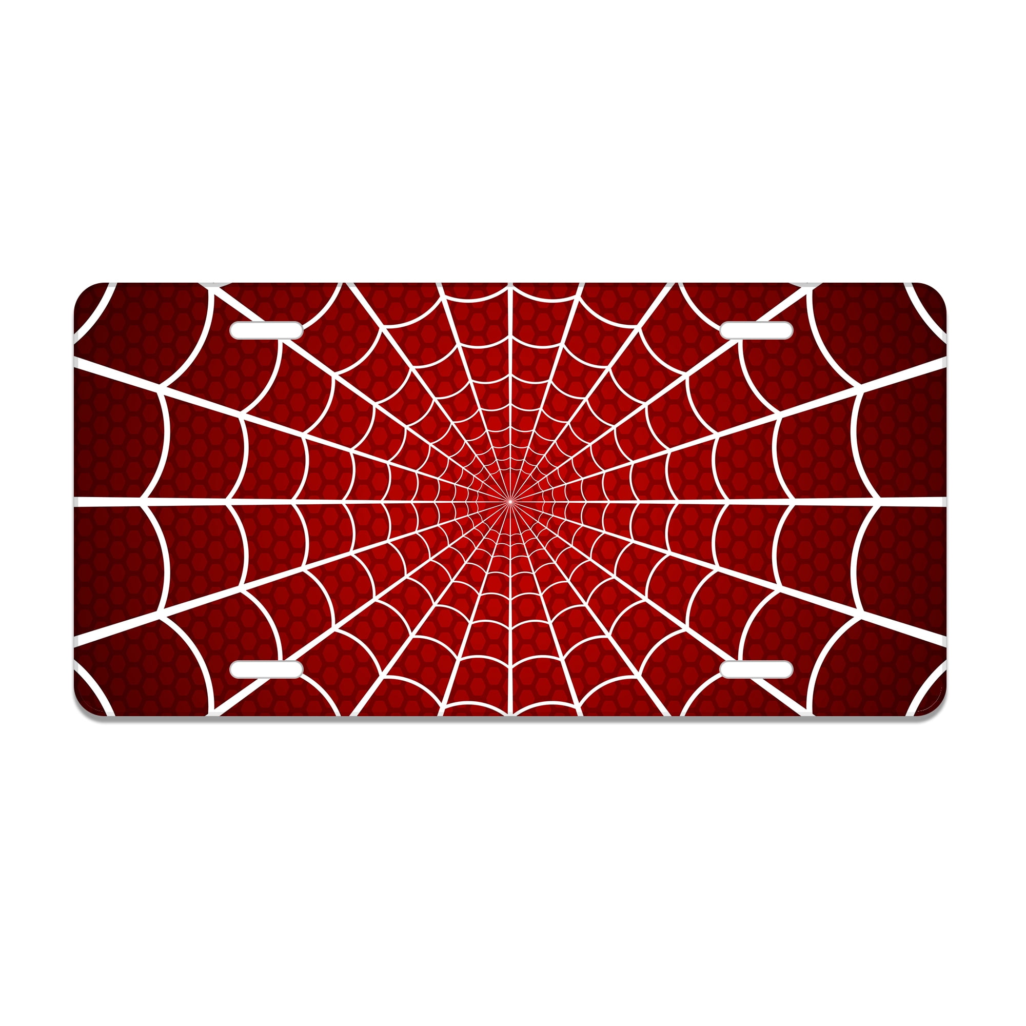 Smoaffly Spider Web License Plate Decorative Car Front, Metal Car Plate ...
