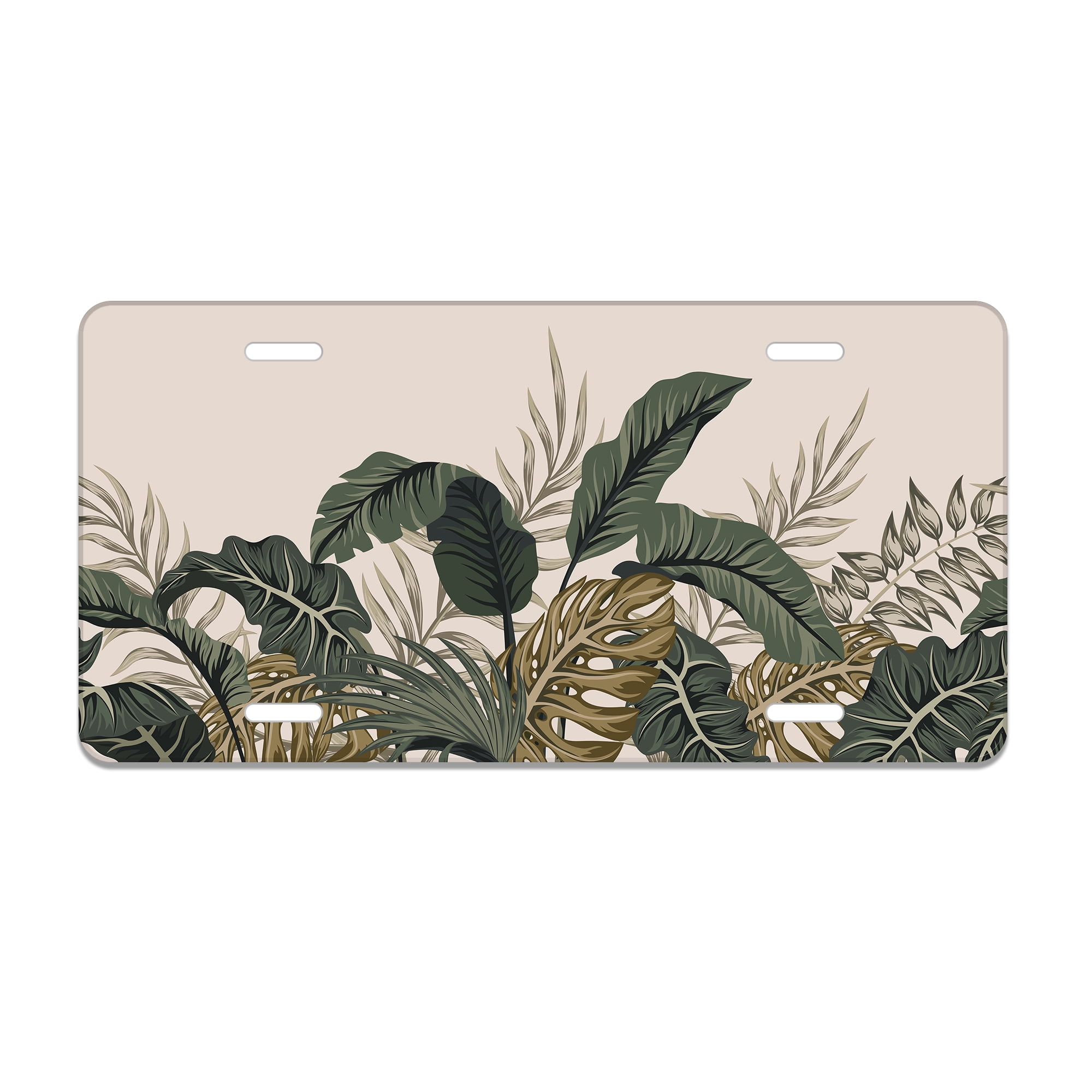 Smoaffly Tropical Forest Leave License Plate Decorative Car Front ...