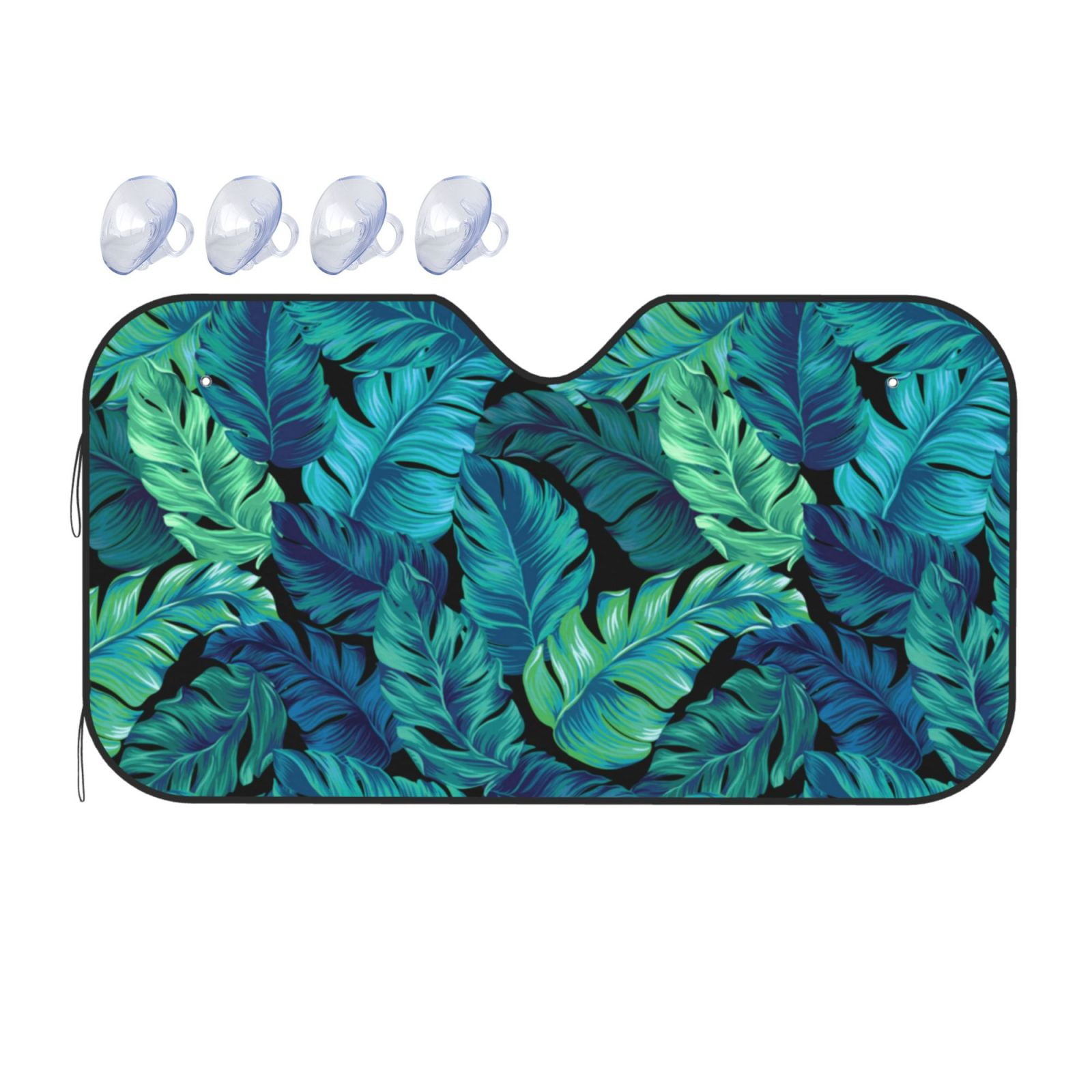 Smoaffly Tropical Palm Leaves Car Windshield Sunshade Skeleton Car ...