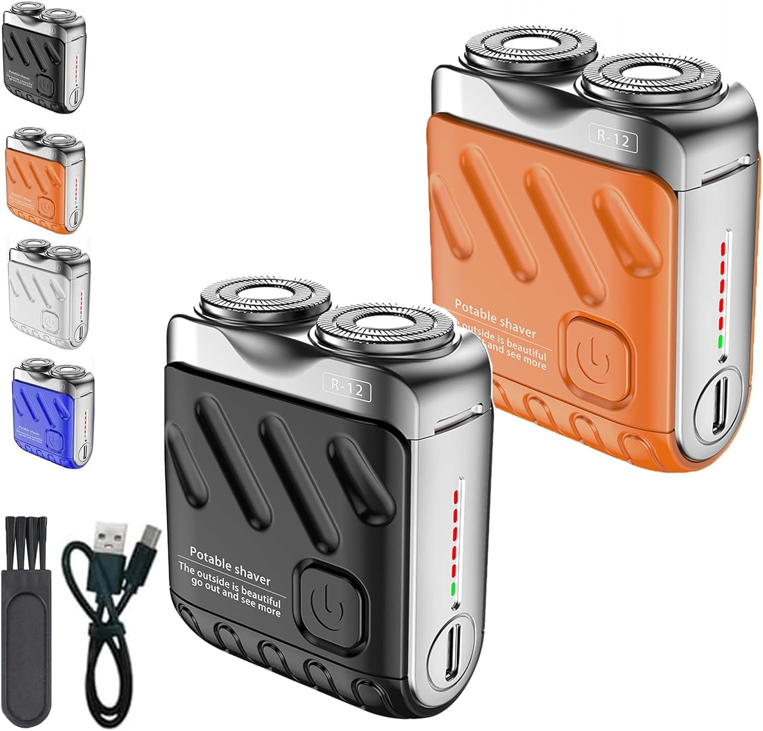 Smoderate Portable Rotary Dual Ring Electric Shaver,Smoderate Mini ...