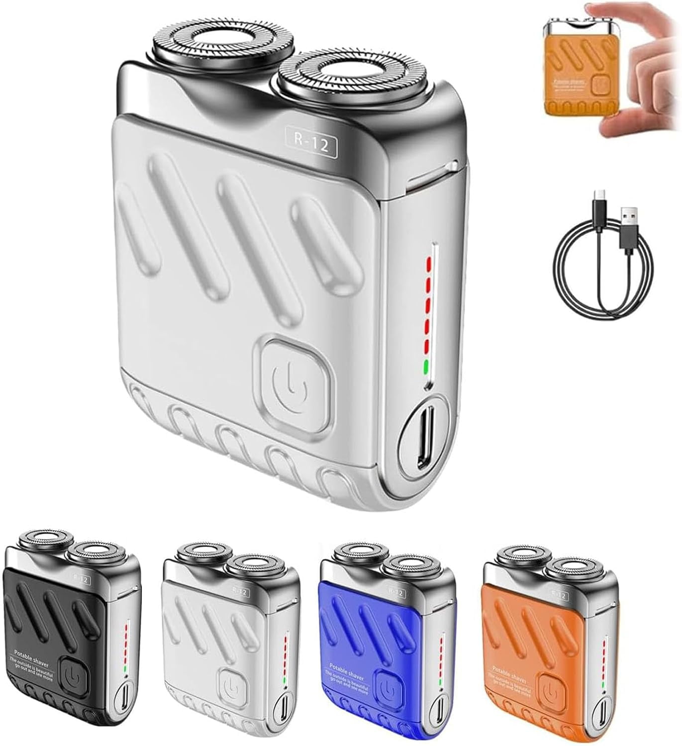 Smoderate Portable Rotary Dual Ring Electric Shaver, Smoderate Shaver ...