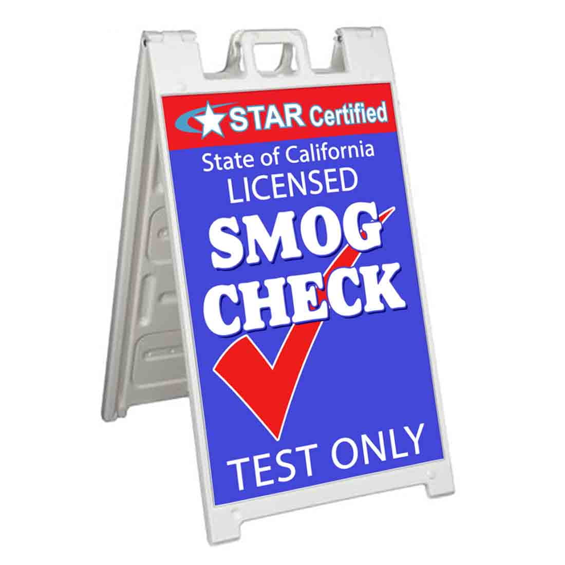 Smog Check (24" X 36") Standard A-Frame Signicade, Includes Decal ...