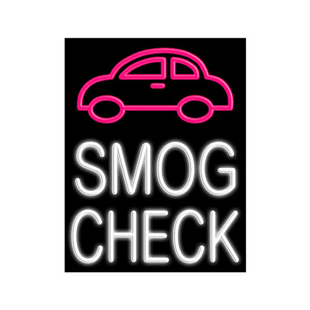 Smog Check-Glass Neon Sign Made in USA - Walmart.com