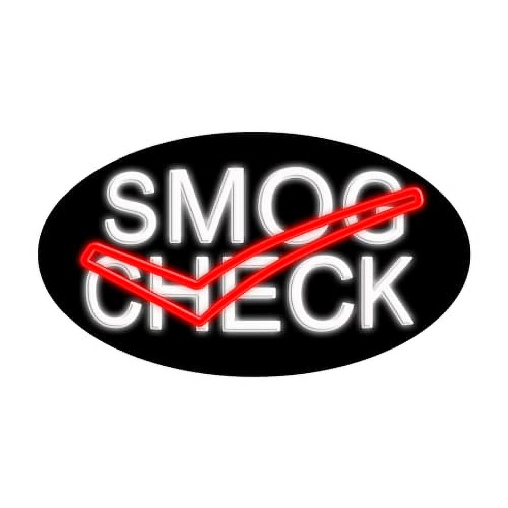 Smog Check-Glass Neon Sign Made in USA - Walmart.com