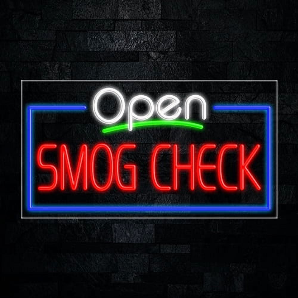 Smog Check LED Neon Sign 33"L x 18"H #35863 - Walmart.com