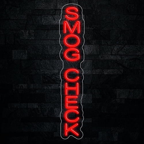 Smog Check Neon LED Sign 5"L x 27"H #32726 - Walmart.com