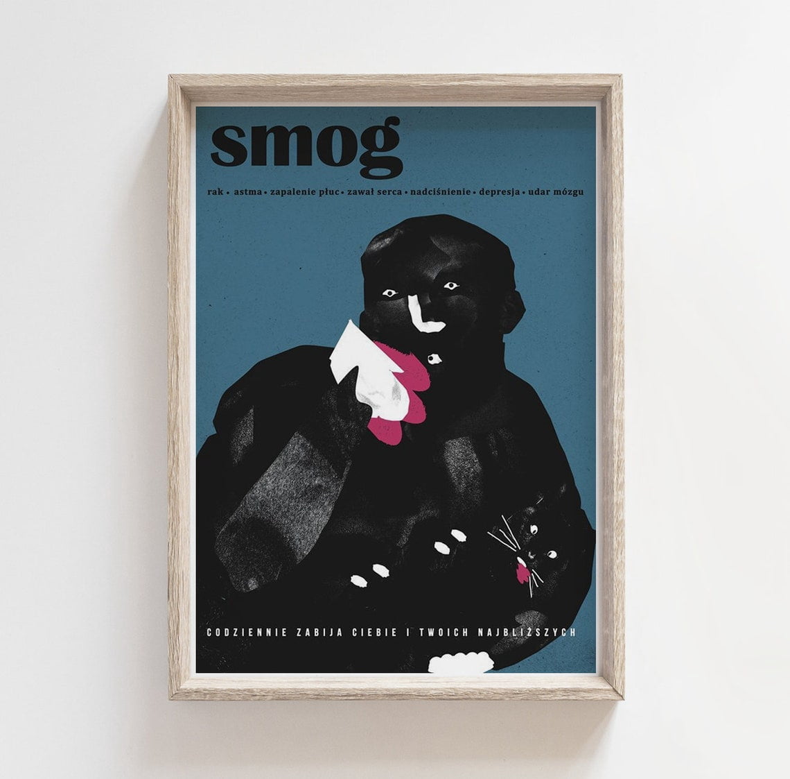 Smog Is Killing You And Your Friends, Original Polish Poster, Art ...