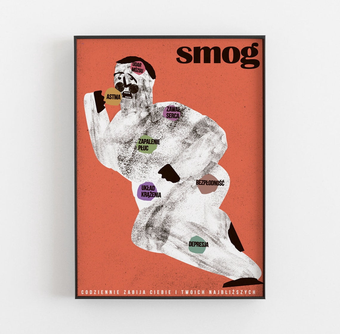 Smog Is Killing You And Your Friends, Original Polish Poster, Art ...