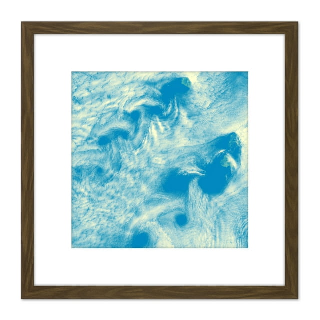 Smoke Abstract Soft Sky 8X8 Inch Square Wooden Framed Wall Art Print ...