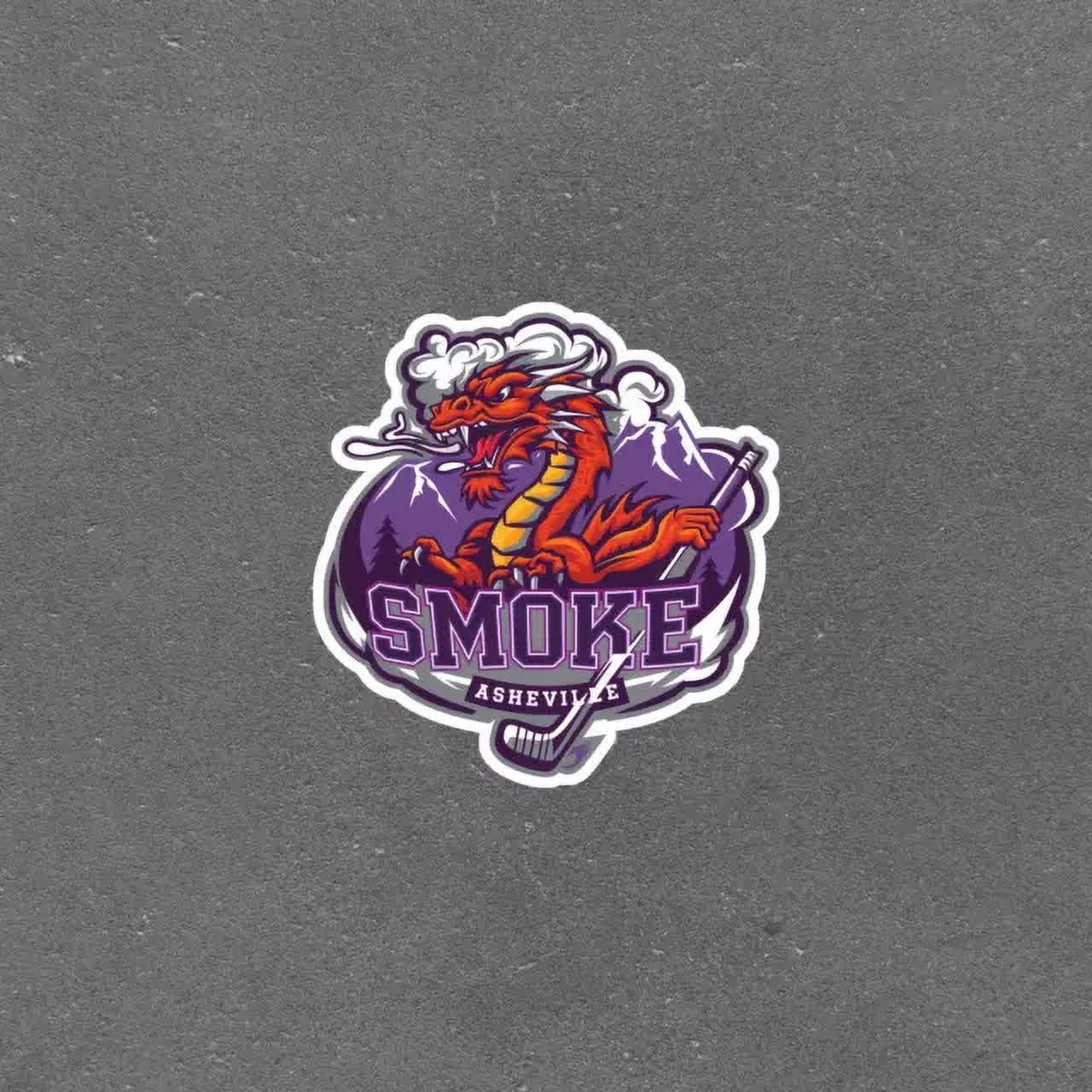 Smoke Asheville Dragon Hockey Sticker - Colorful Fantasy Sports Team ...
