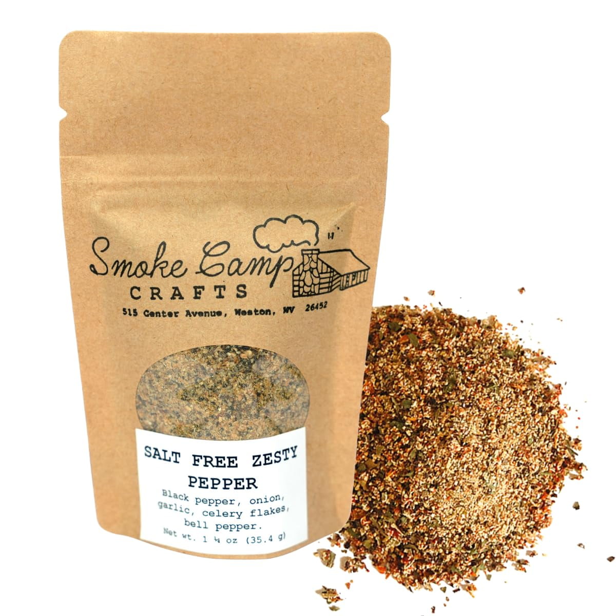 Smoke Camp Crafts Seasoning DEF29 Zesty Pepper, 1 1/4 oz (35 g) - Salt ...